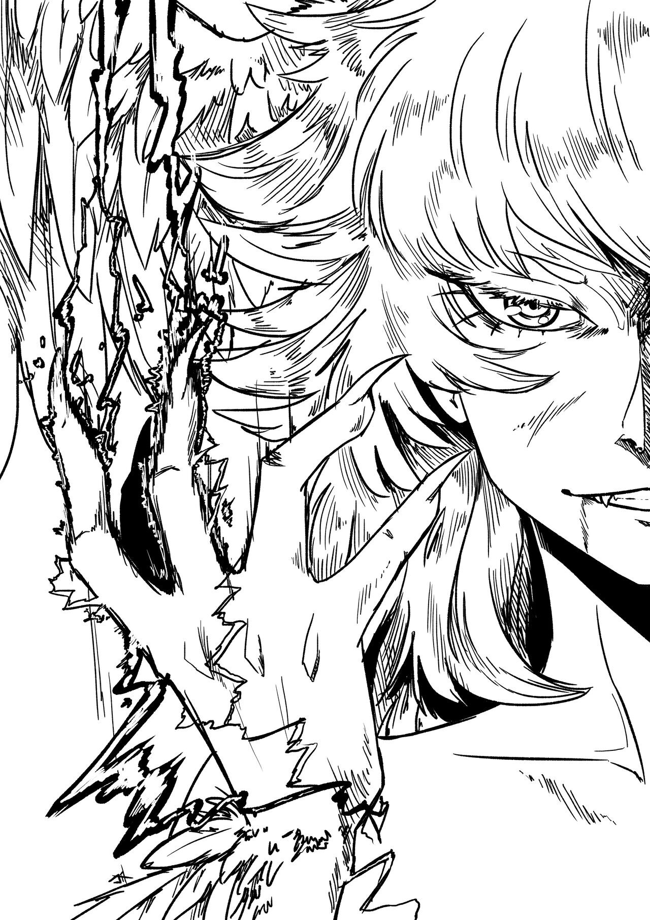 ArtStation - Satan lineart