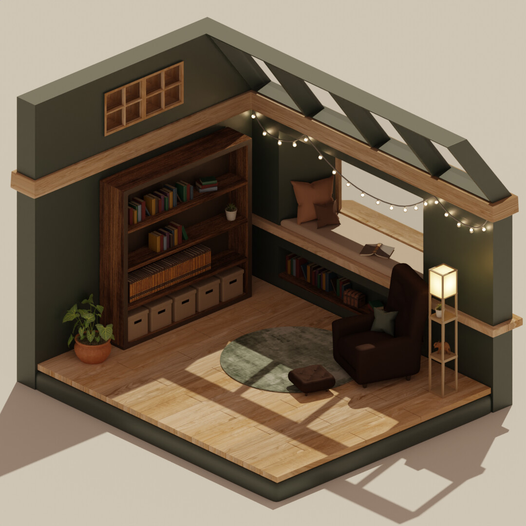 ArtStation - Cosy Library