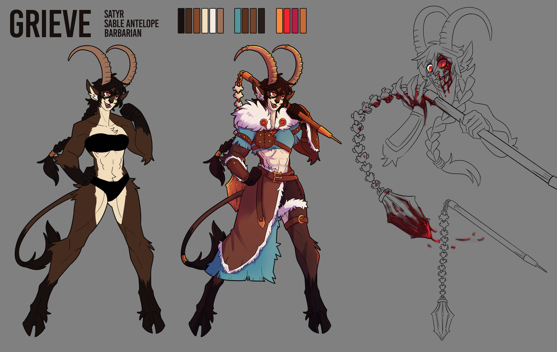 ArtStation - Satyr Barbarian