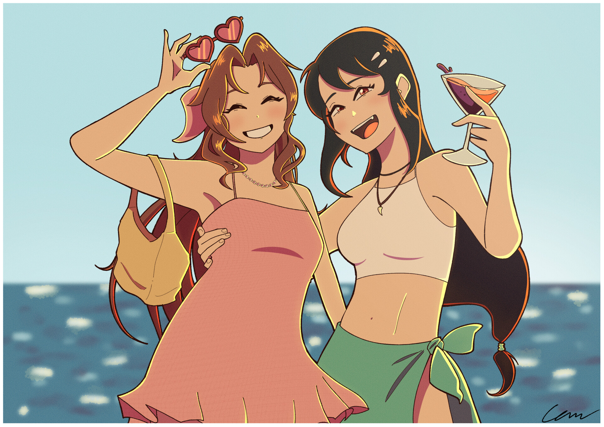 ArtStation - Aerith and Tifa at Costa del Sol