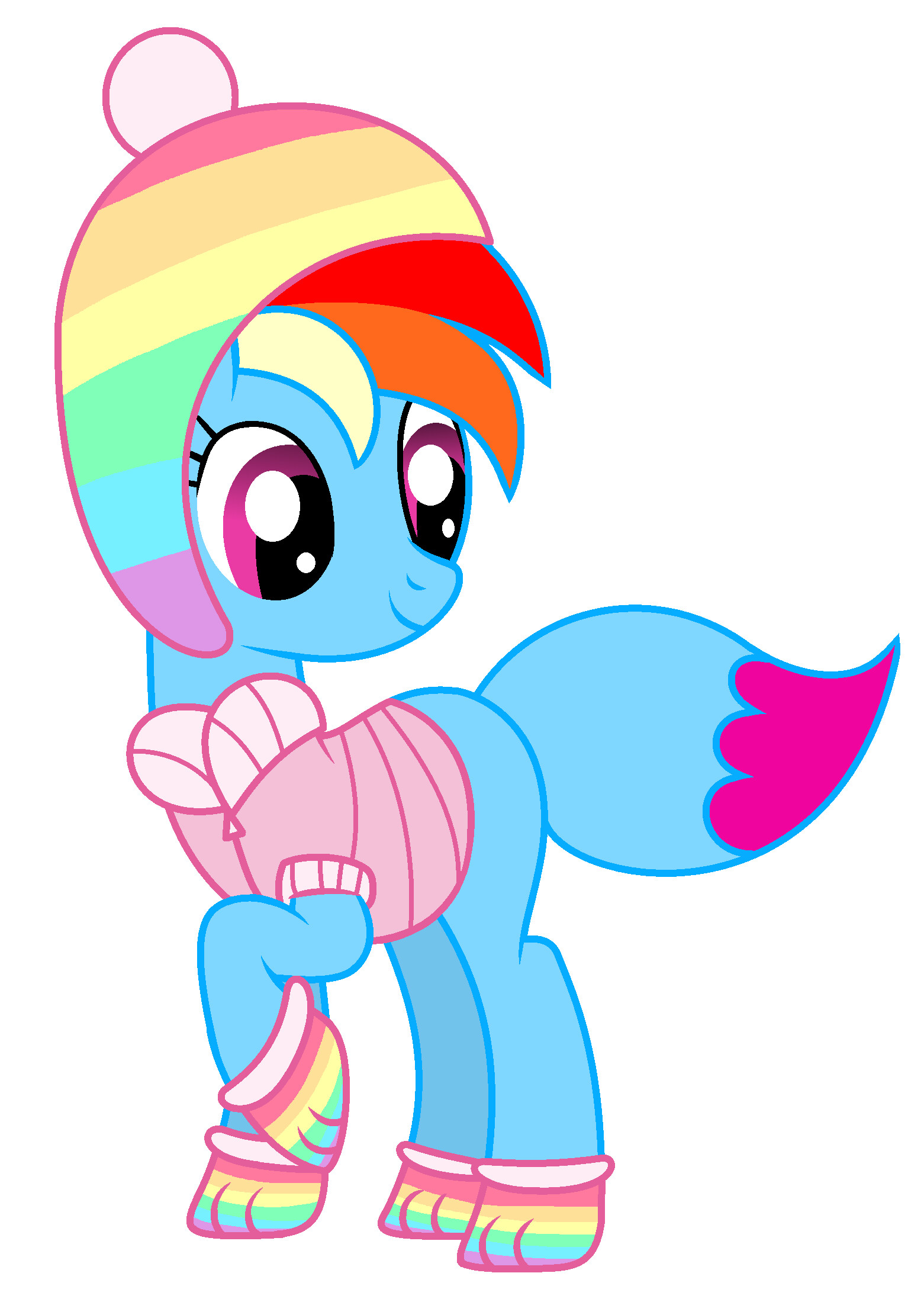 Rainbow Dash Wearing Socks