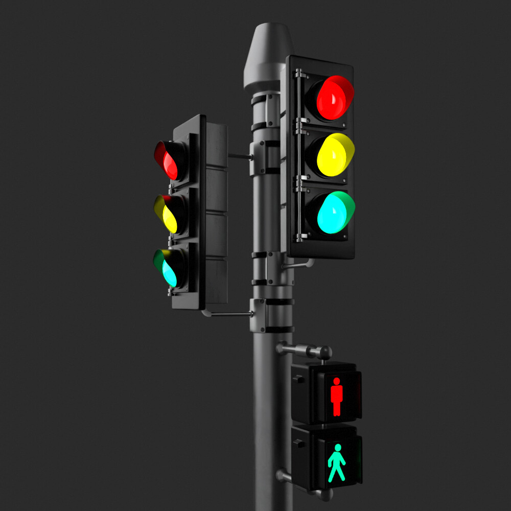 ArtStation - Traffic Lights - 3D Model [3]