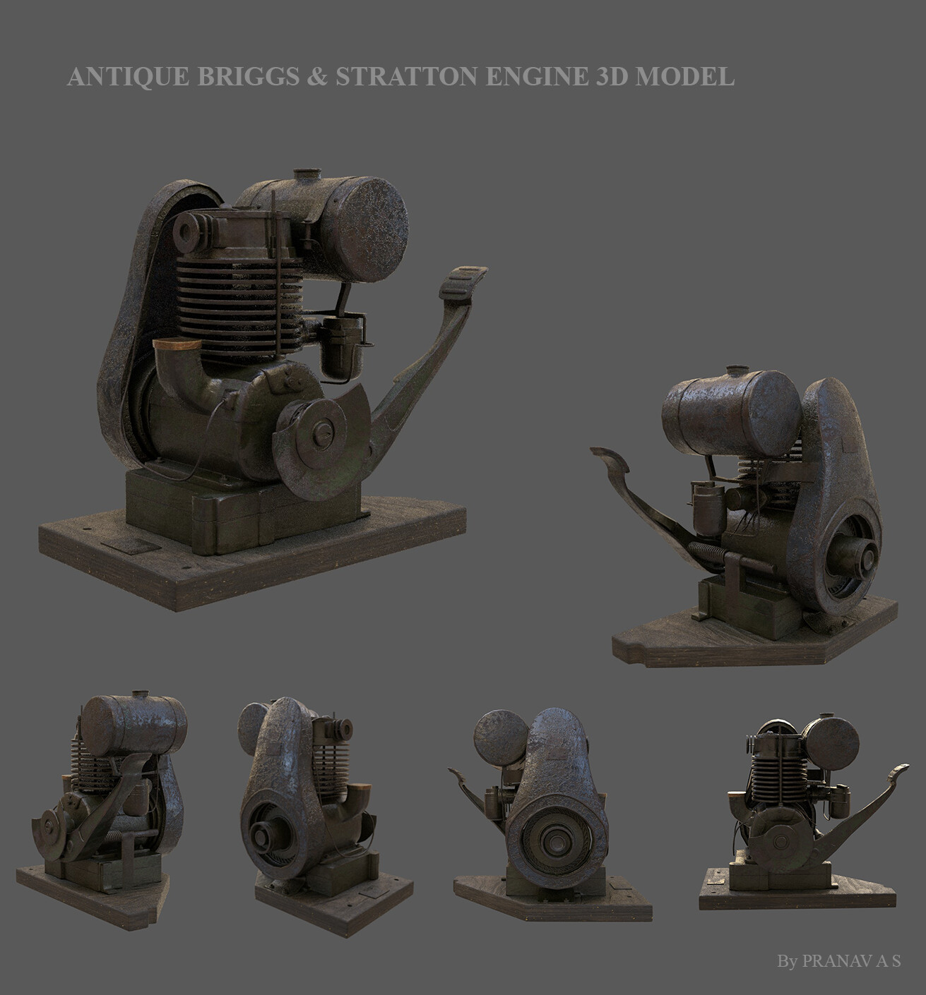 ArtStation - Antique briggs & stratton 3D Model