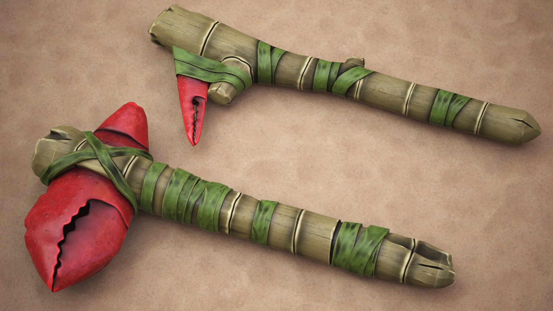 ArtStation - Crab Claw hatchet and pick axe