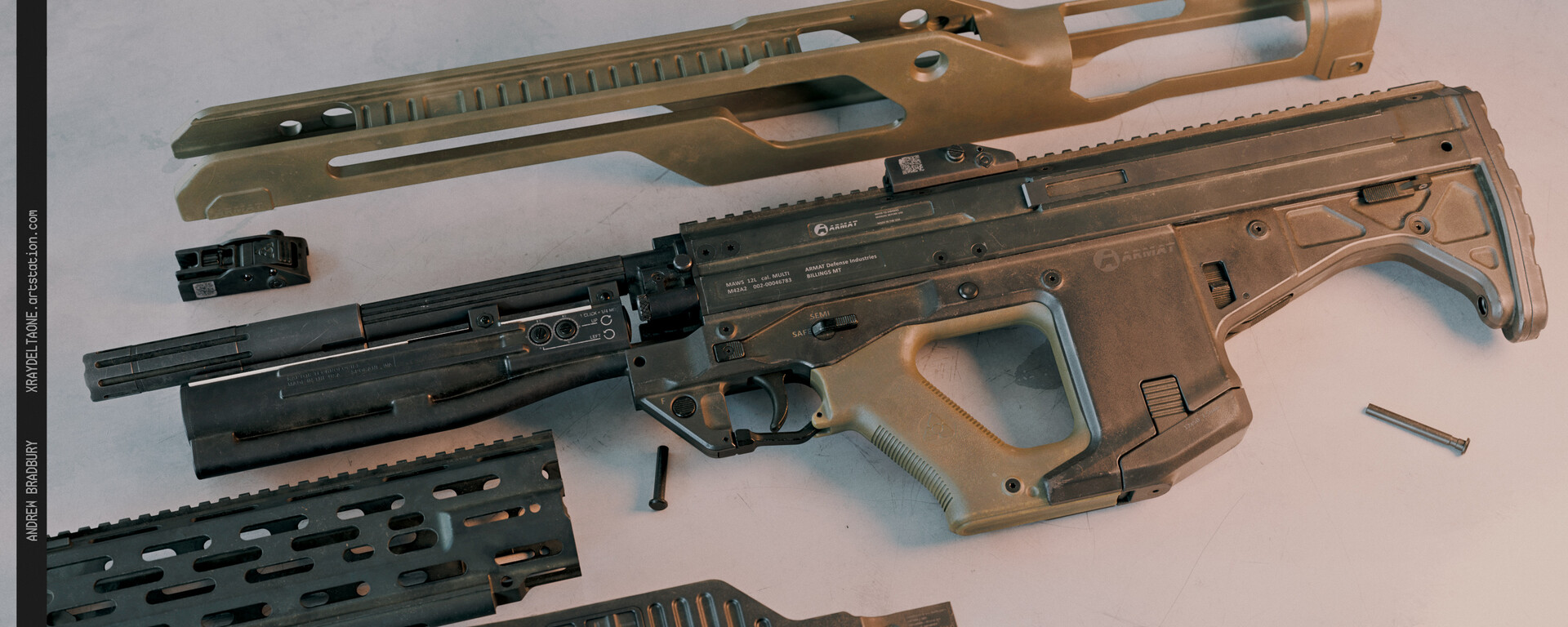 Andrew Bradbury Artstation - M42A2 Designated Marksman Rifle