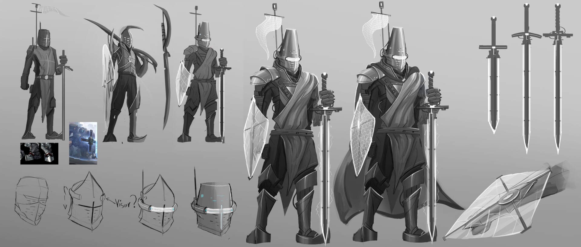 ArtStation - Cyberknight Enforcer design sheet