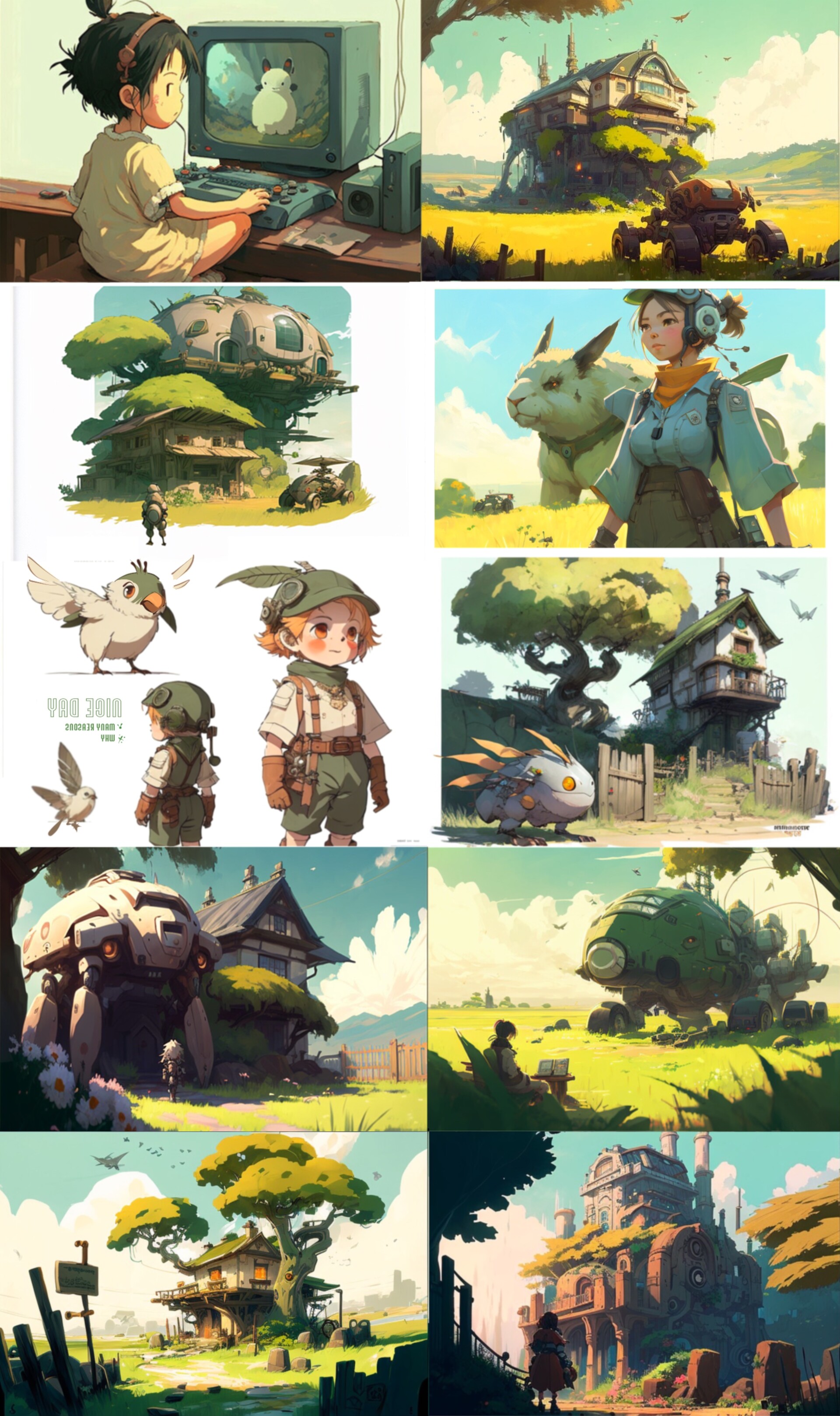 ArtStation - Ghiblipunk Explorations