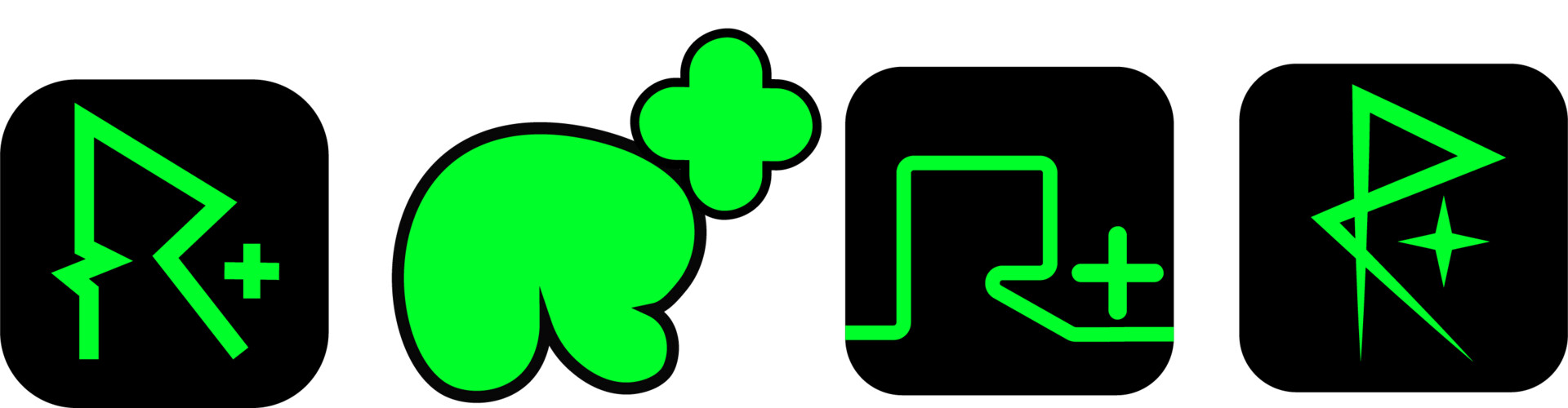 ArtStation - Project: RhythmPlus Logo Ideas (2022)