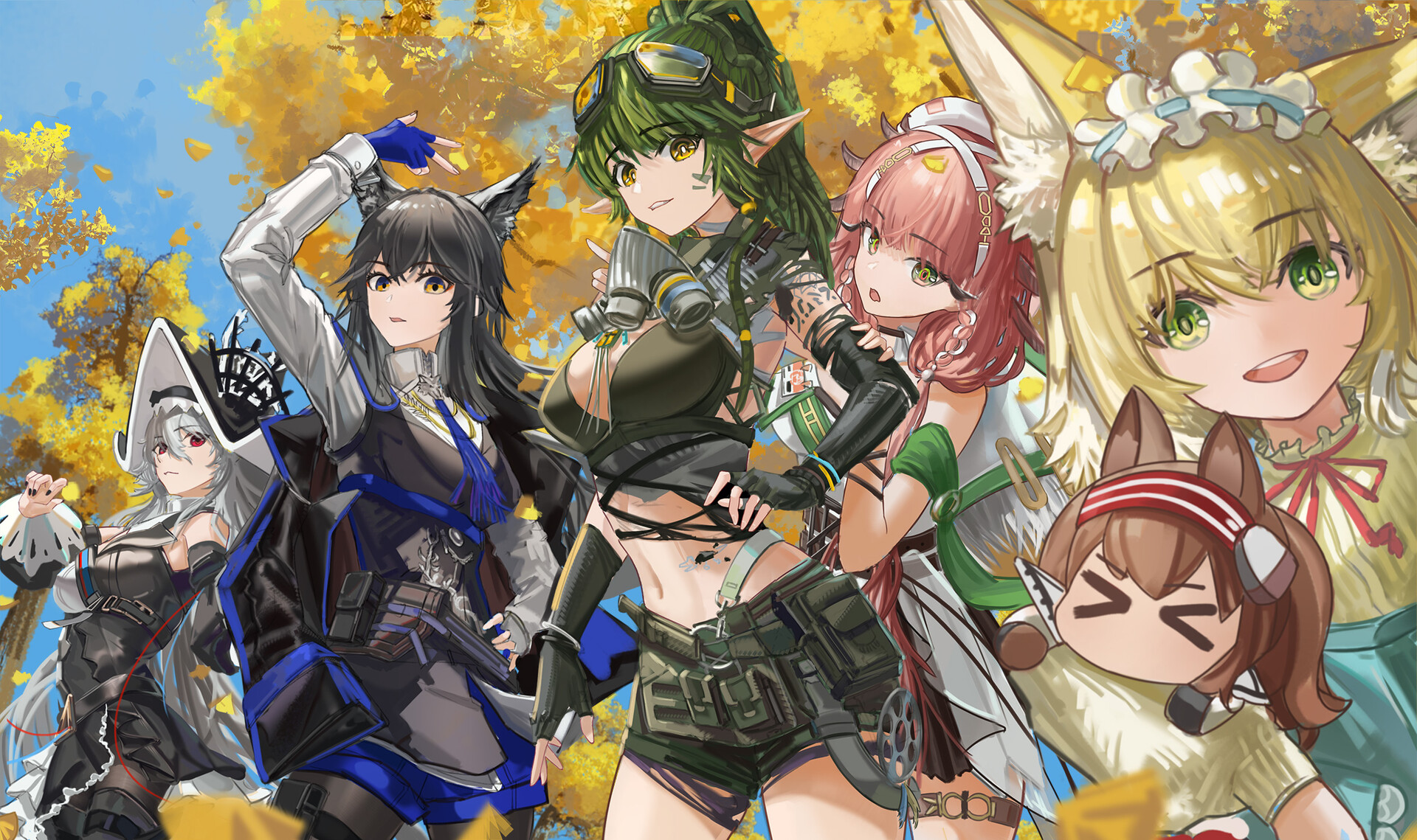 ArtStation - Arknights autumn （Specter Texas Gavial Erato Suzuran