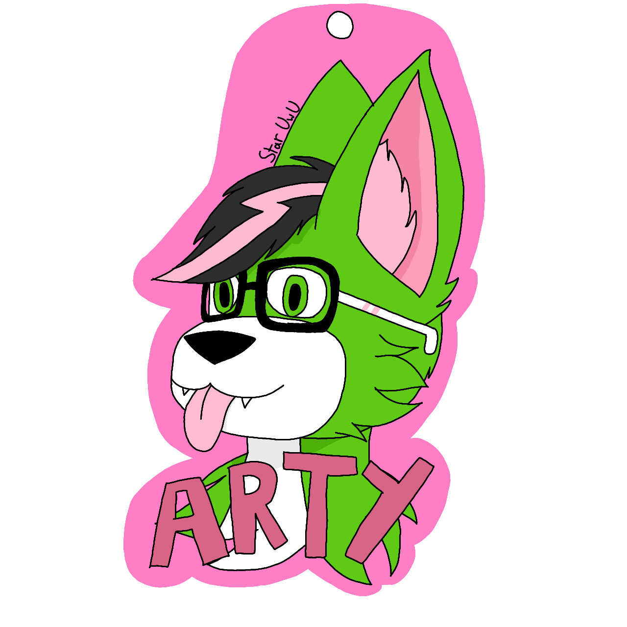 how to draw a furry badge