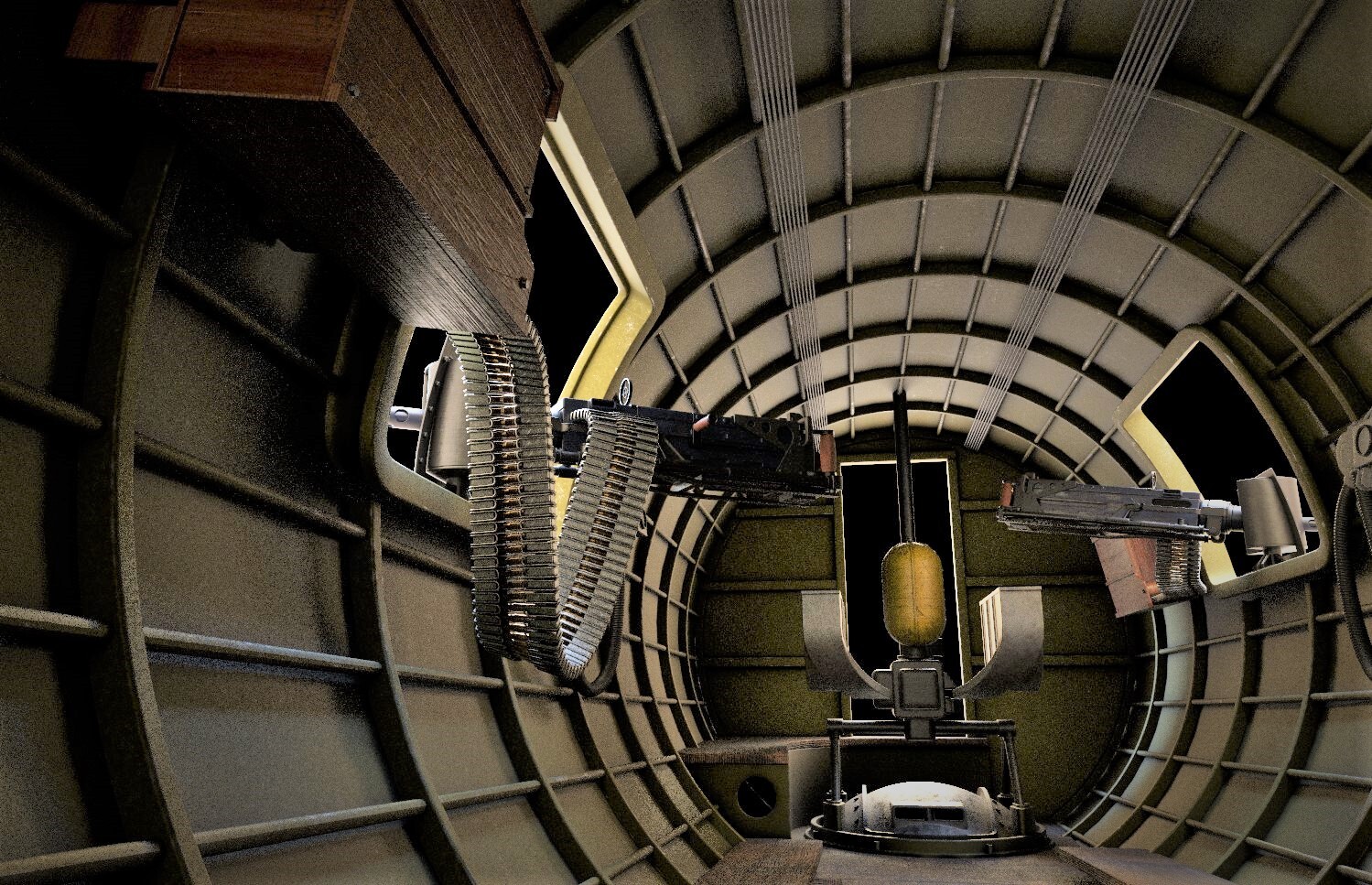 ArtStation - B-17 Flying fortress interior