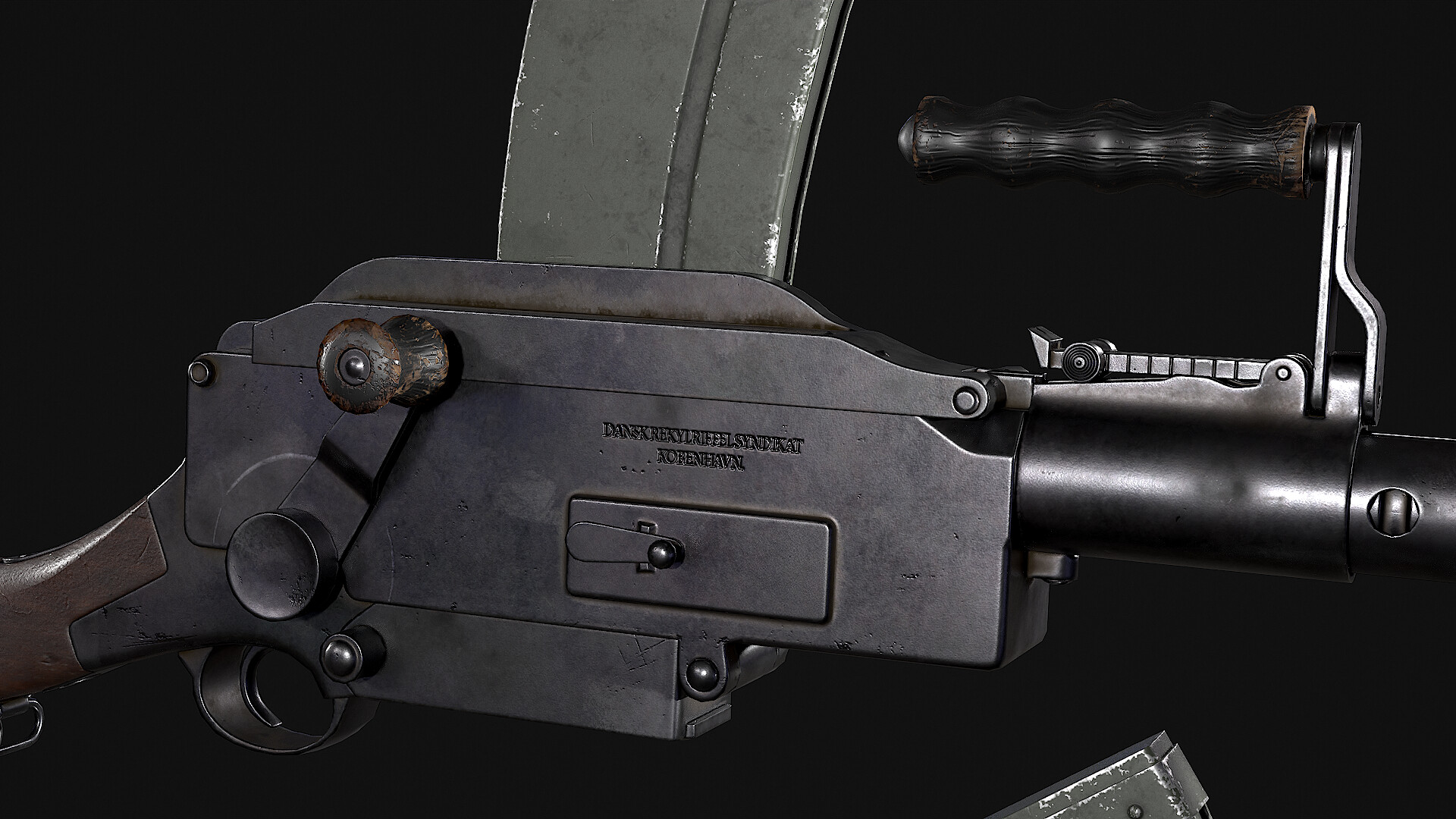 ArtStation - Madsen light machine gun