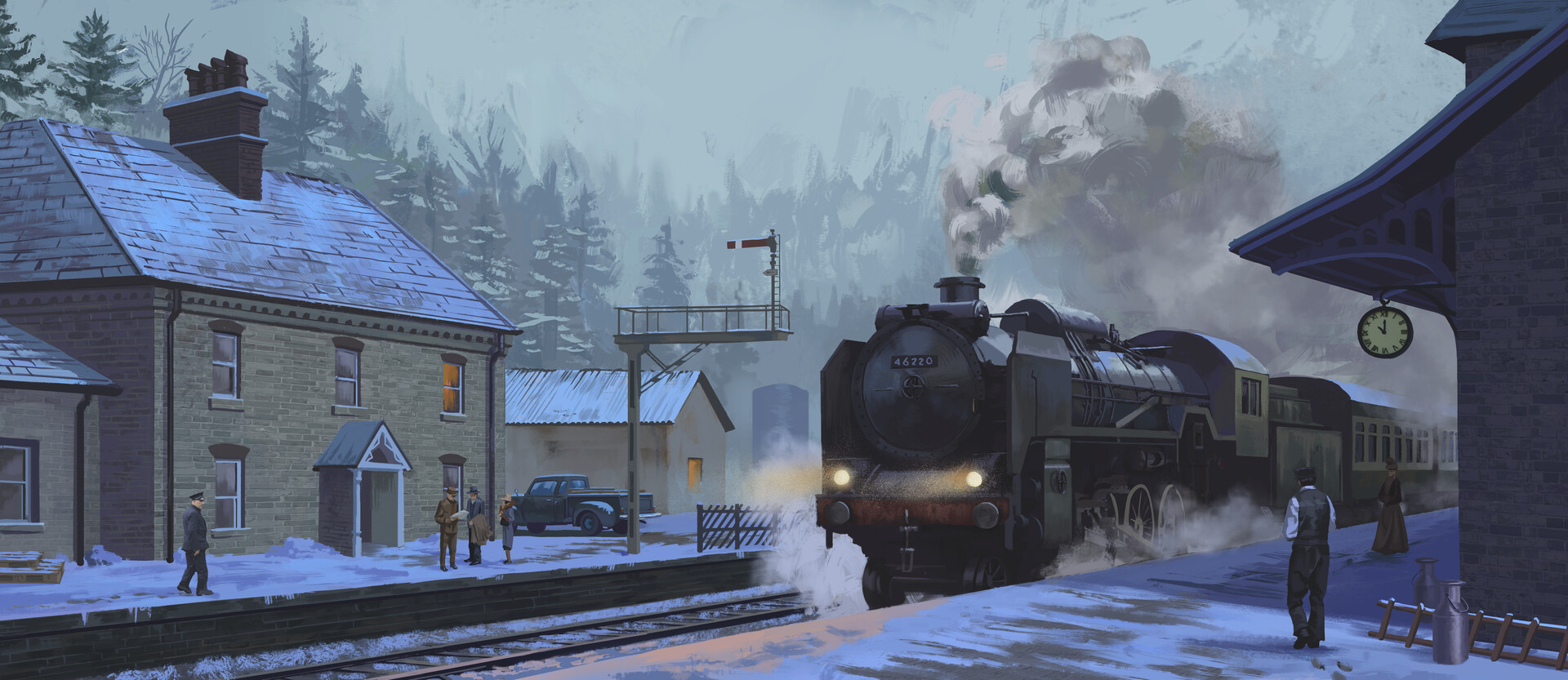 ArtStation - Train winter