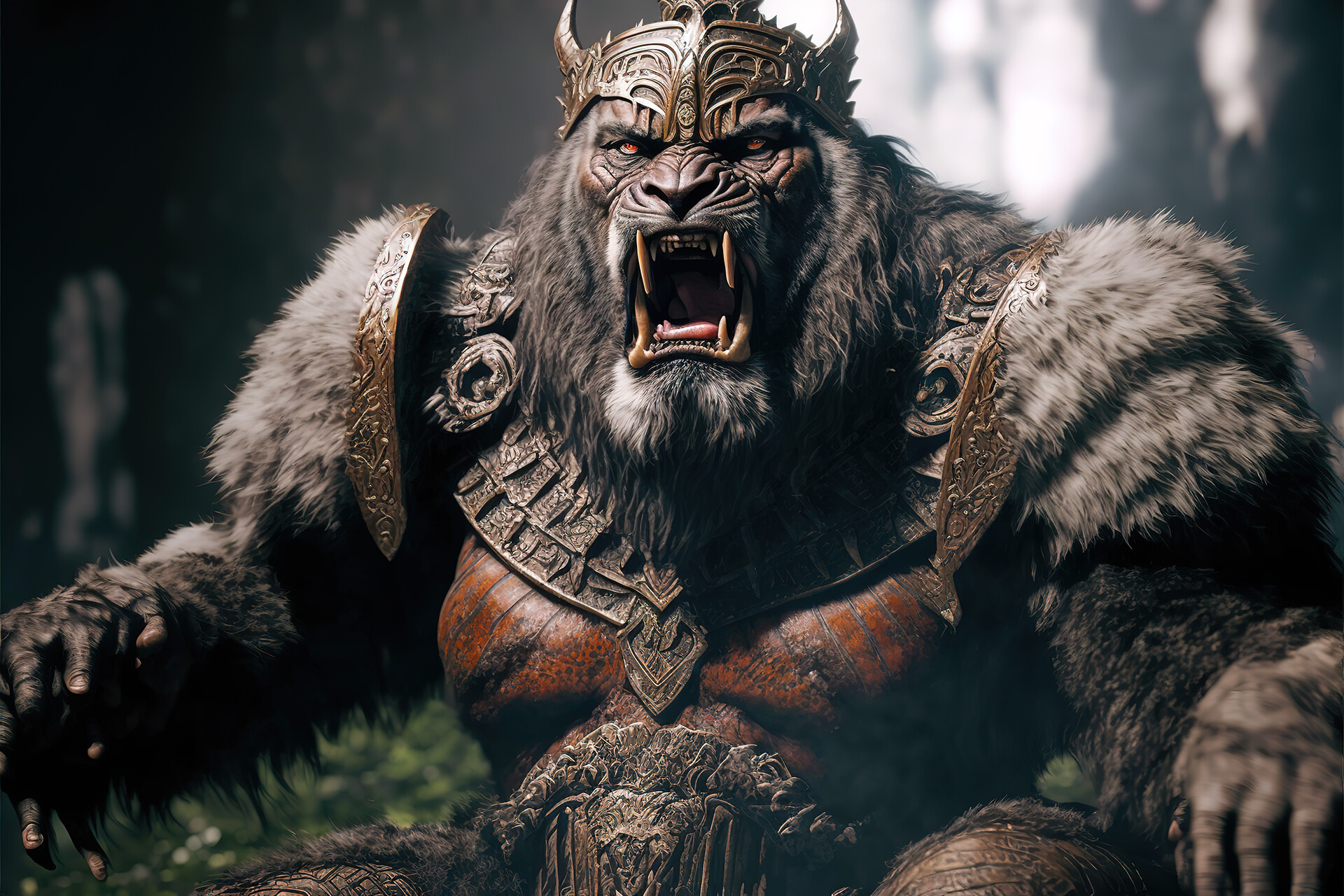 Scott Richard - 41 AI Concepts for Fantasy Beast King