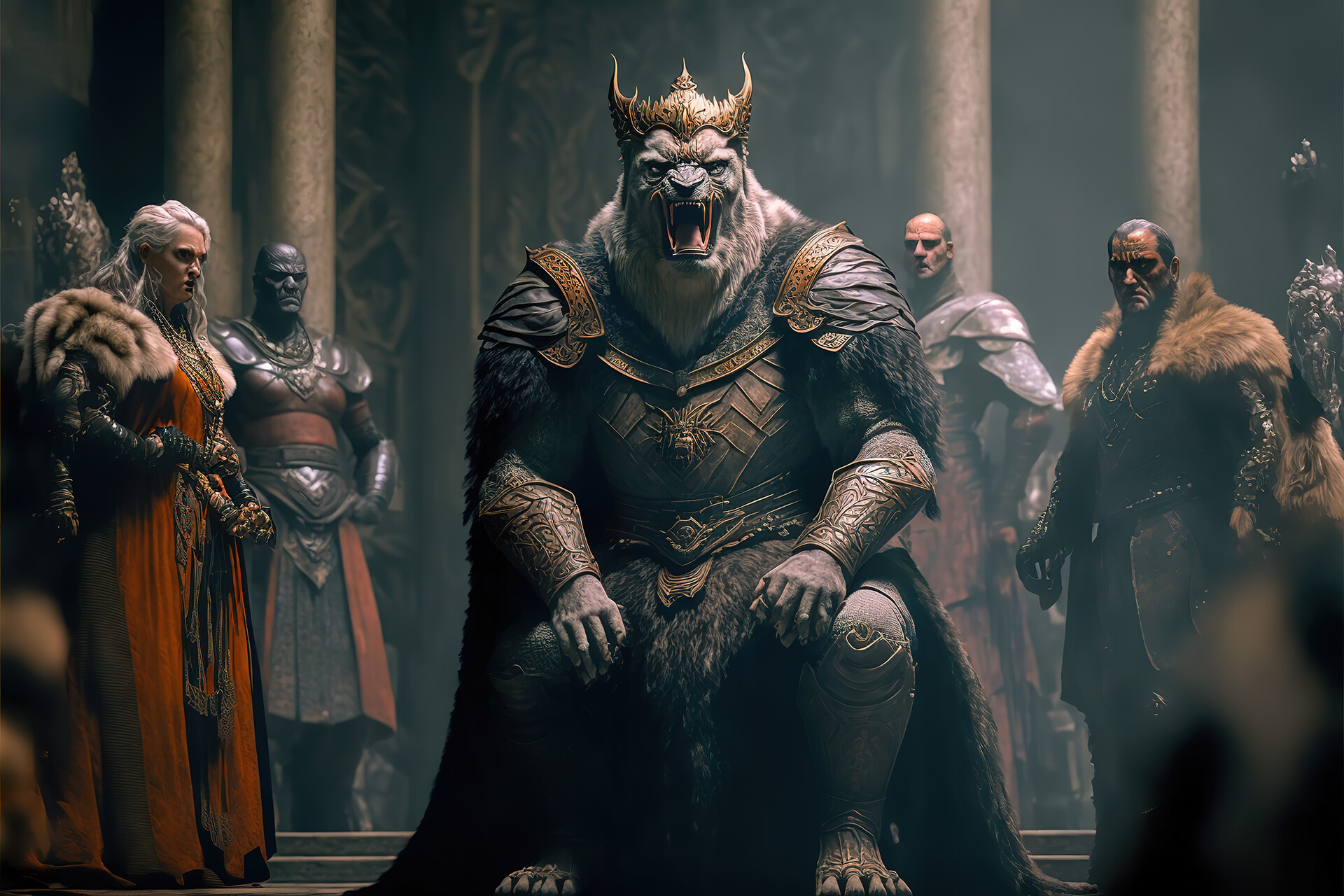 Scott Richard - 41 AI Concepts for Fantasy Beast King