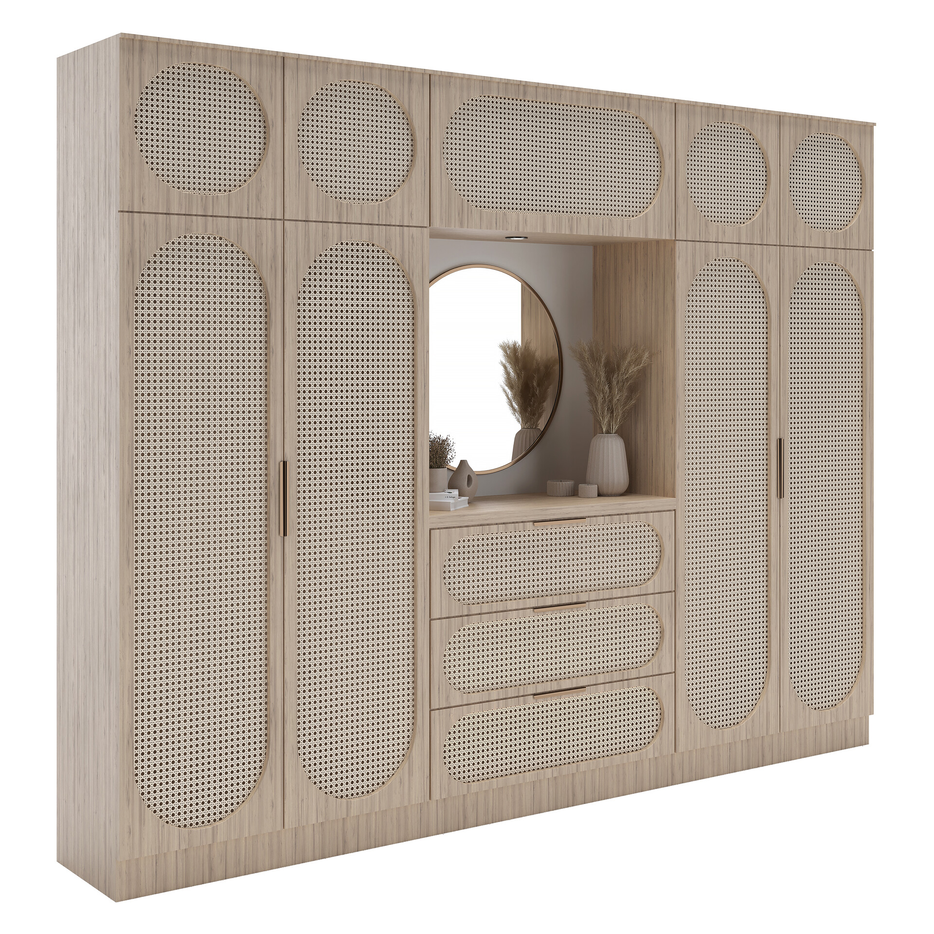 ArtStation - Rattan Wardrobe Furniture 01