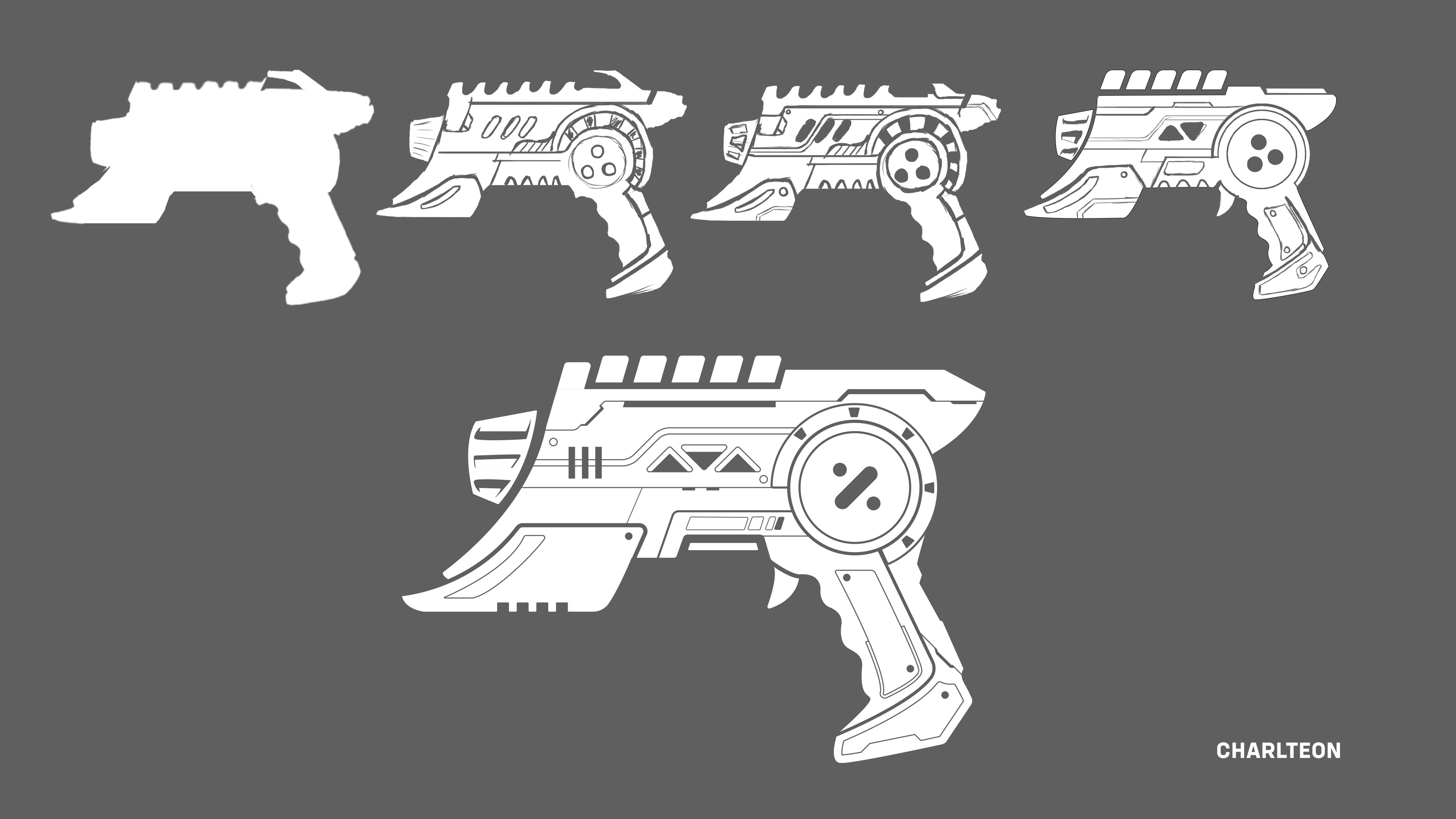 how to draw overwatch weapons