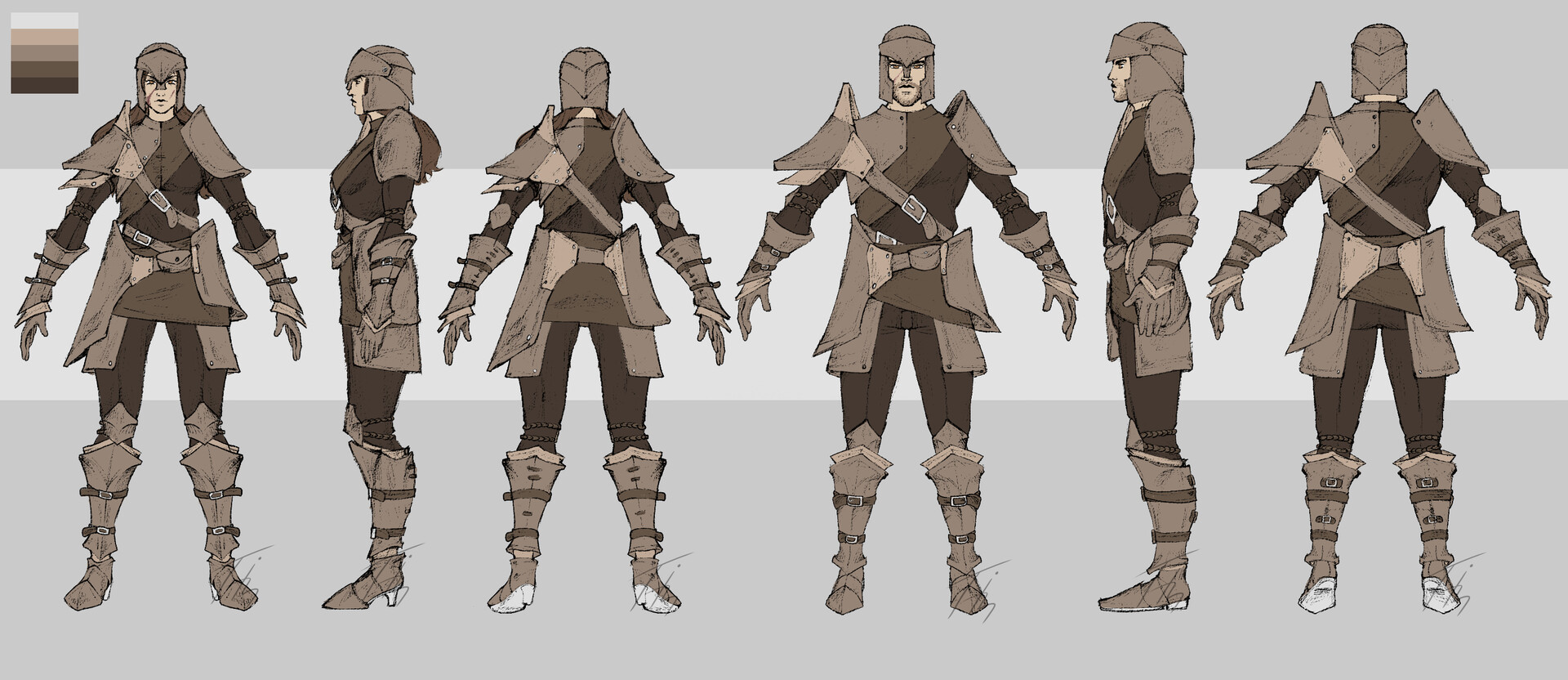 how to draw leather armor