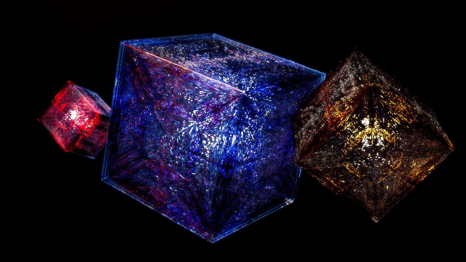 ArtStation - Abstractive Crystal Cubes Wallpaper