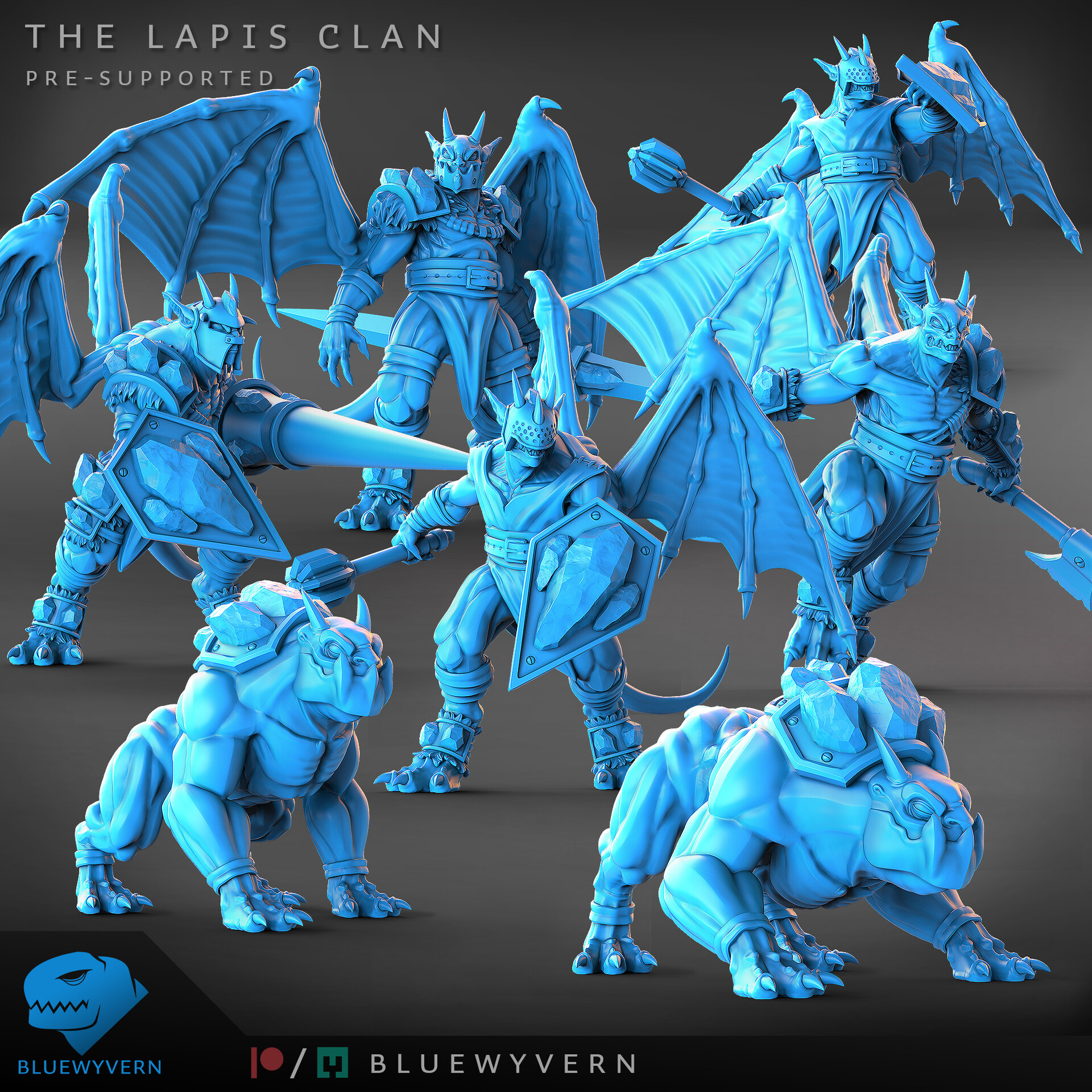 ArtStation - The LAPIS CLAN - 3D Printable Miniature set