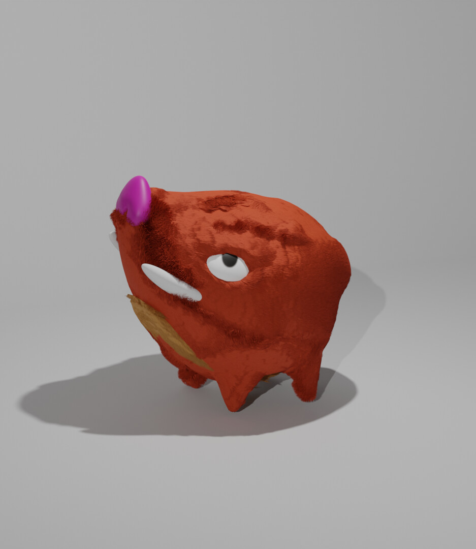 ArtStation - Cute Boar (Inspired from Genshin Impact )