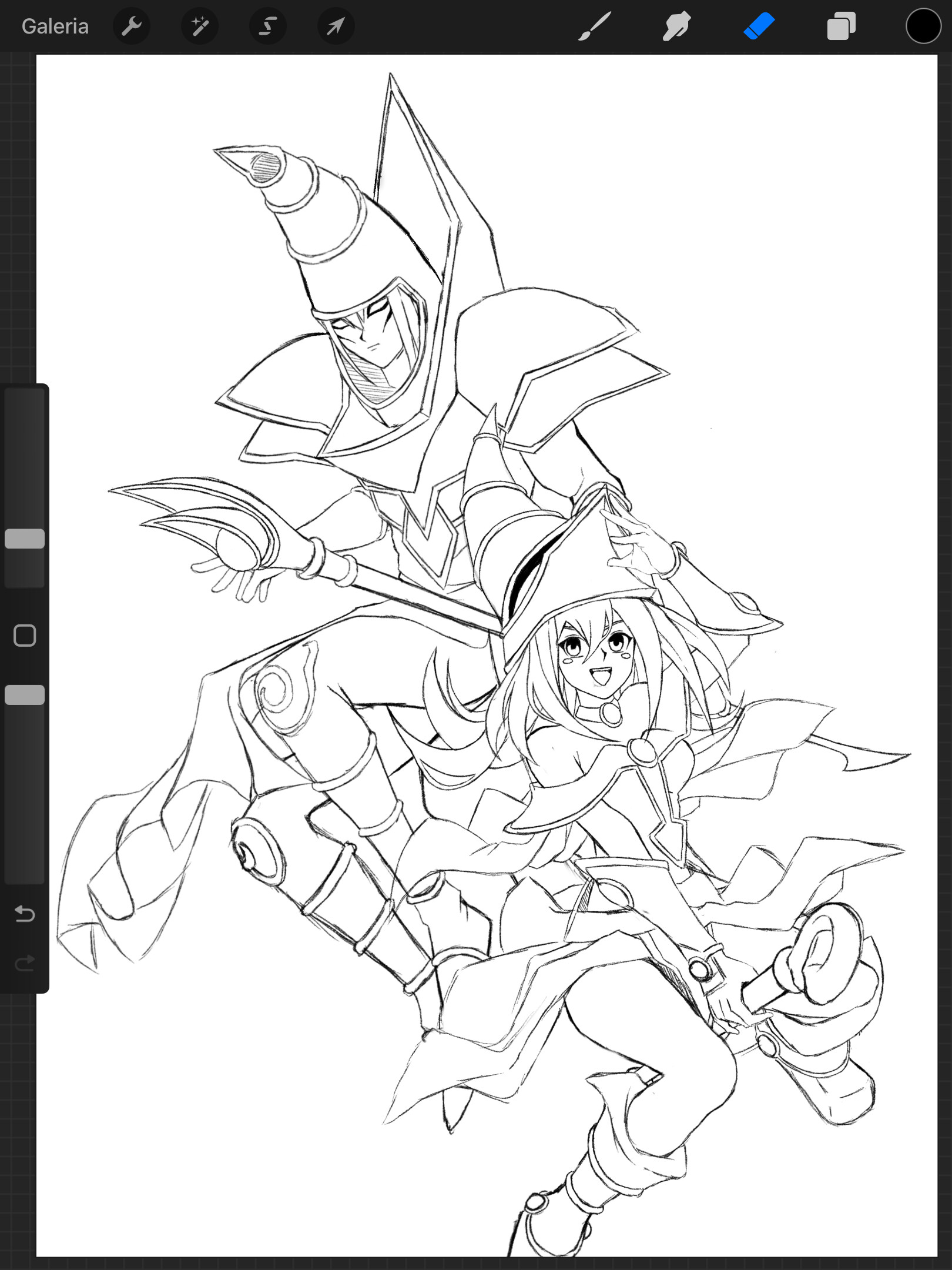 yu gi oh dark magician coloring page