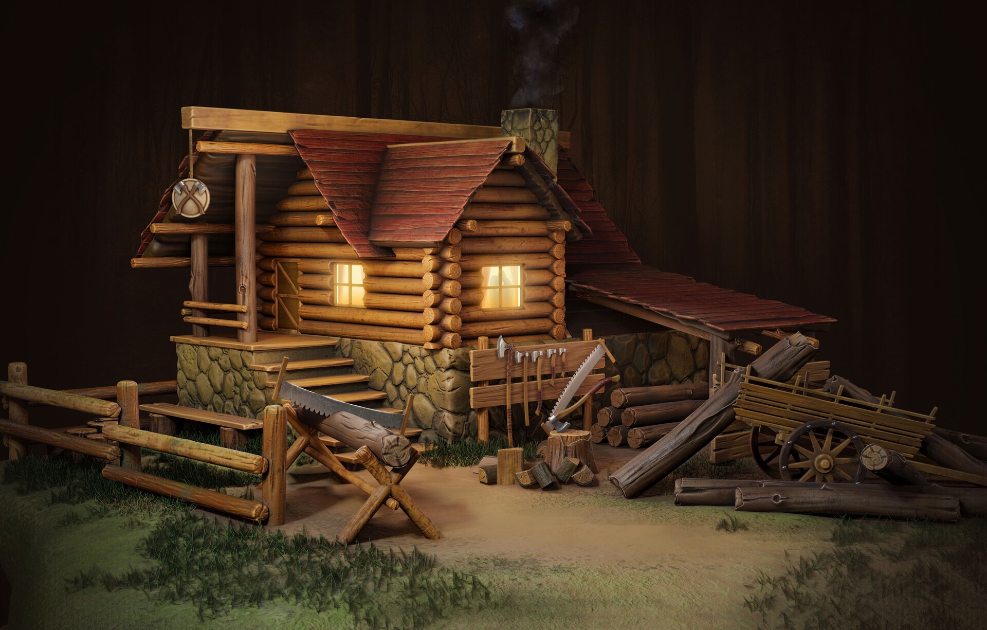 ArtStation - Logger's house