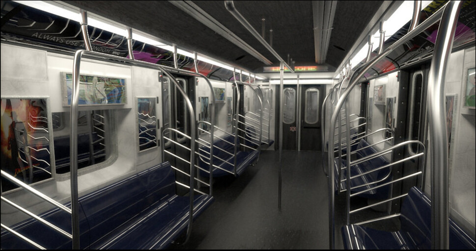 Lu Melian - Subway Car Interior