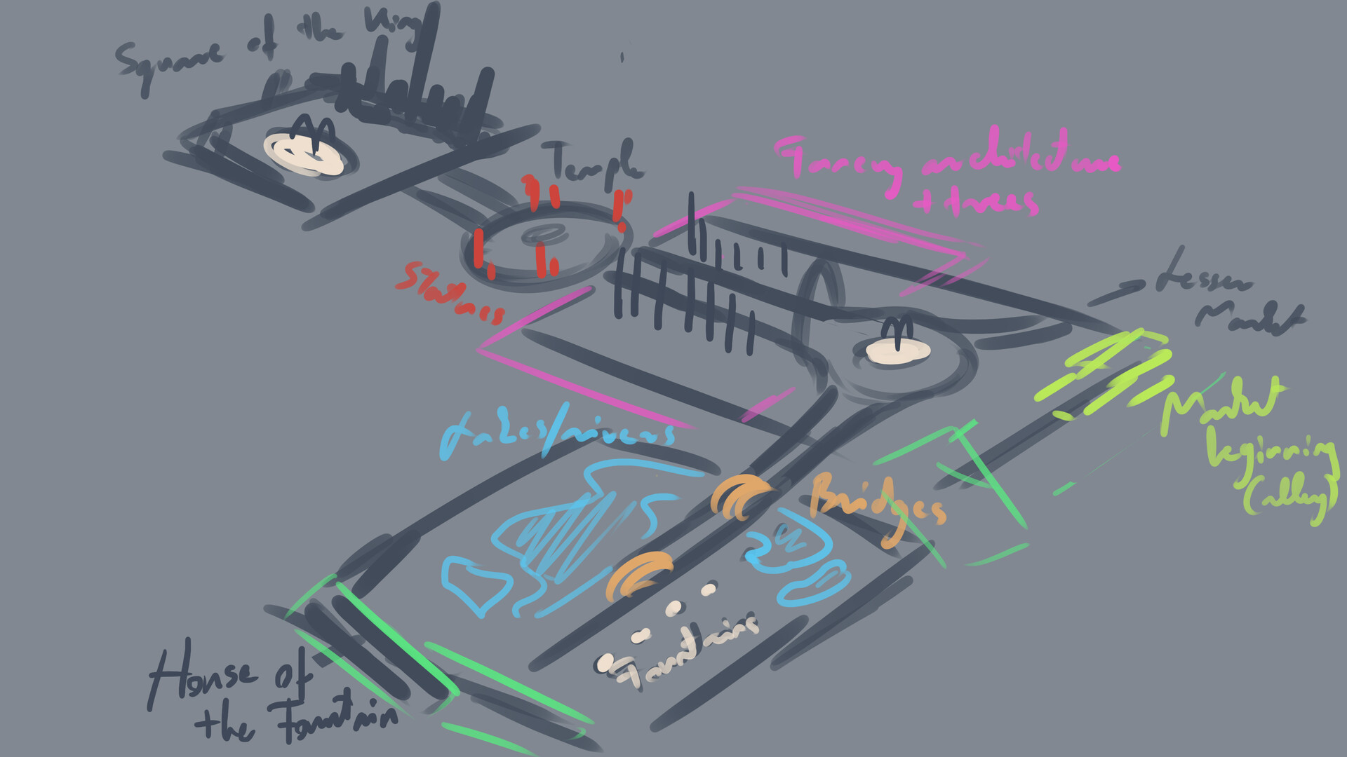 GONDOLIN MAP • Hades inspired