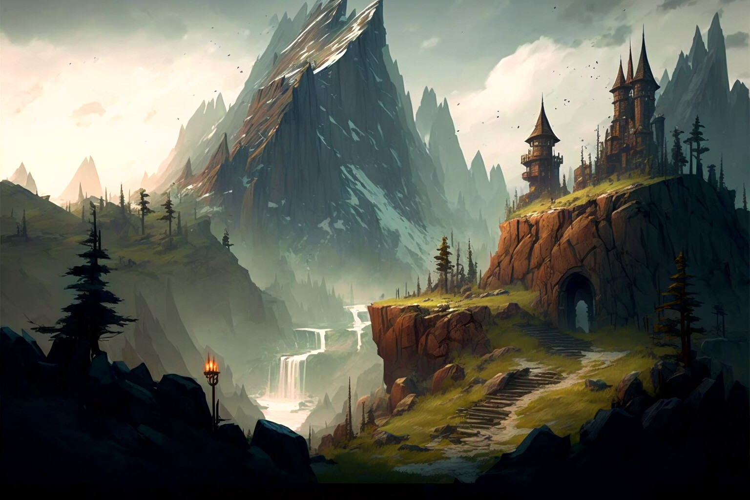 ArtStation - Mountain Pass Zone