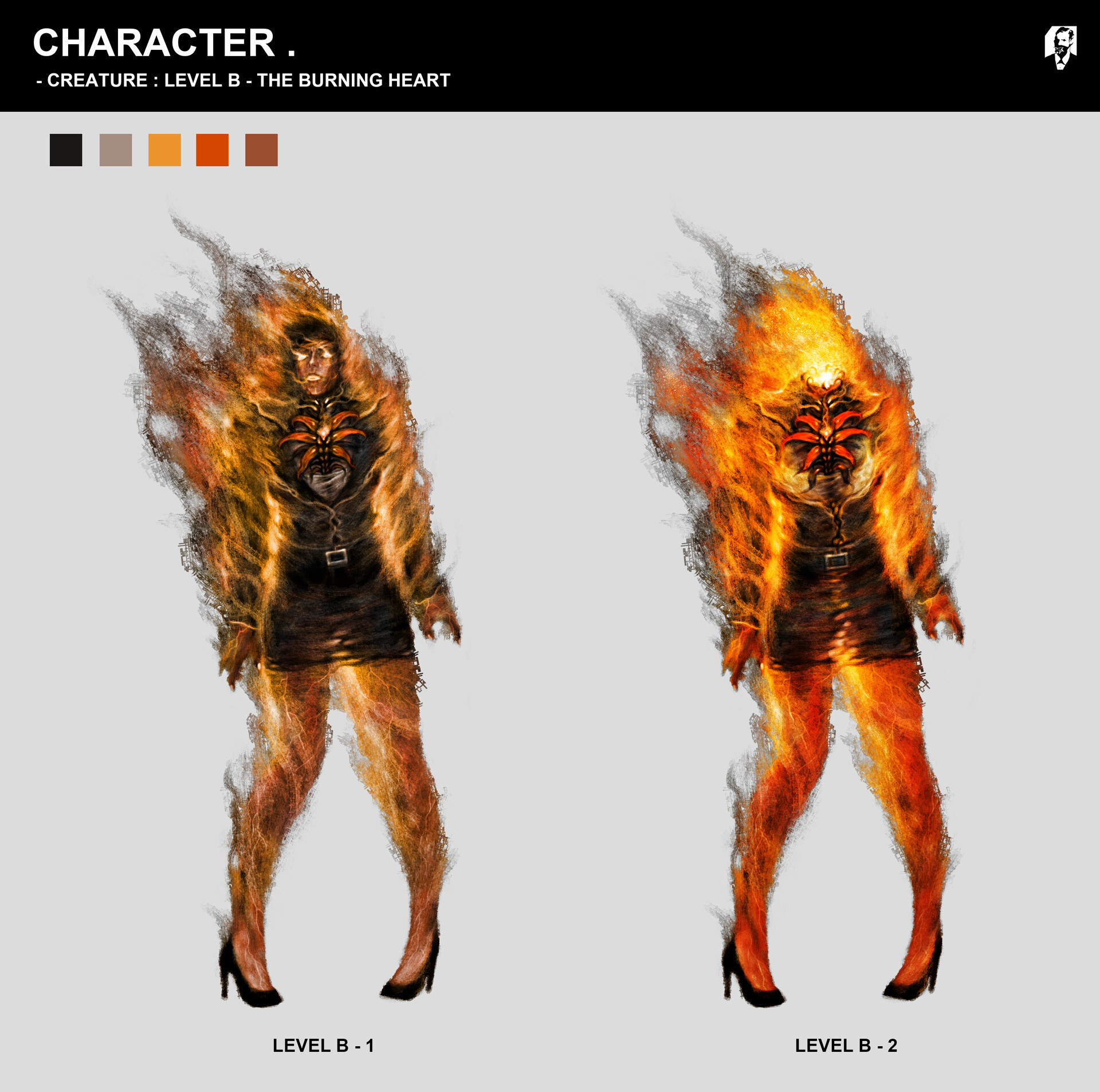 ArtStation - The burning heart - teacher zombie character design