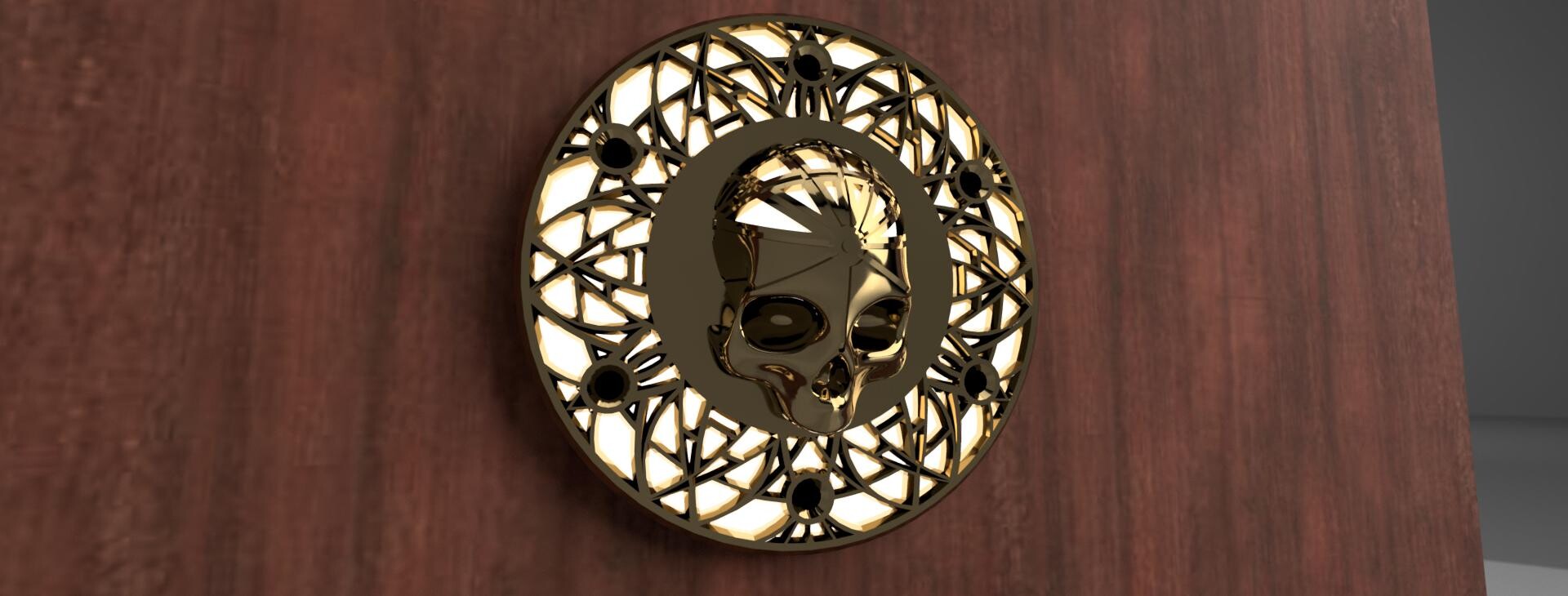 ArtStation - 126B - Skull wall sconce