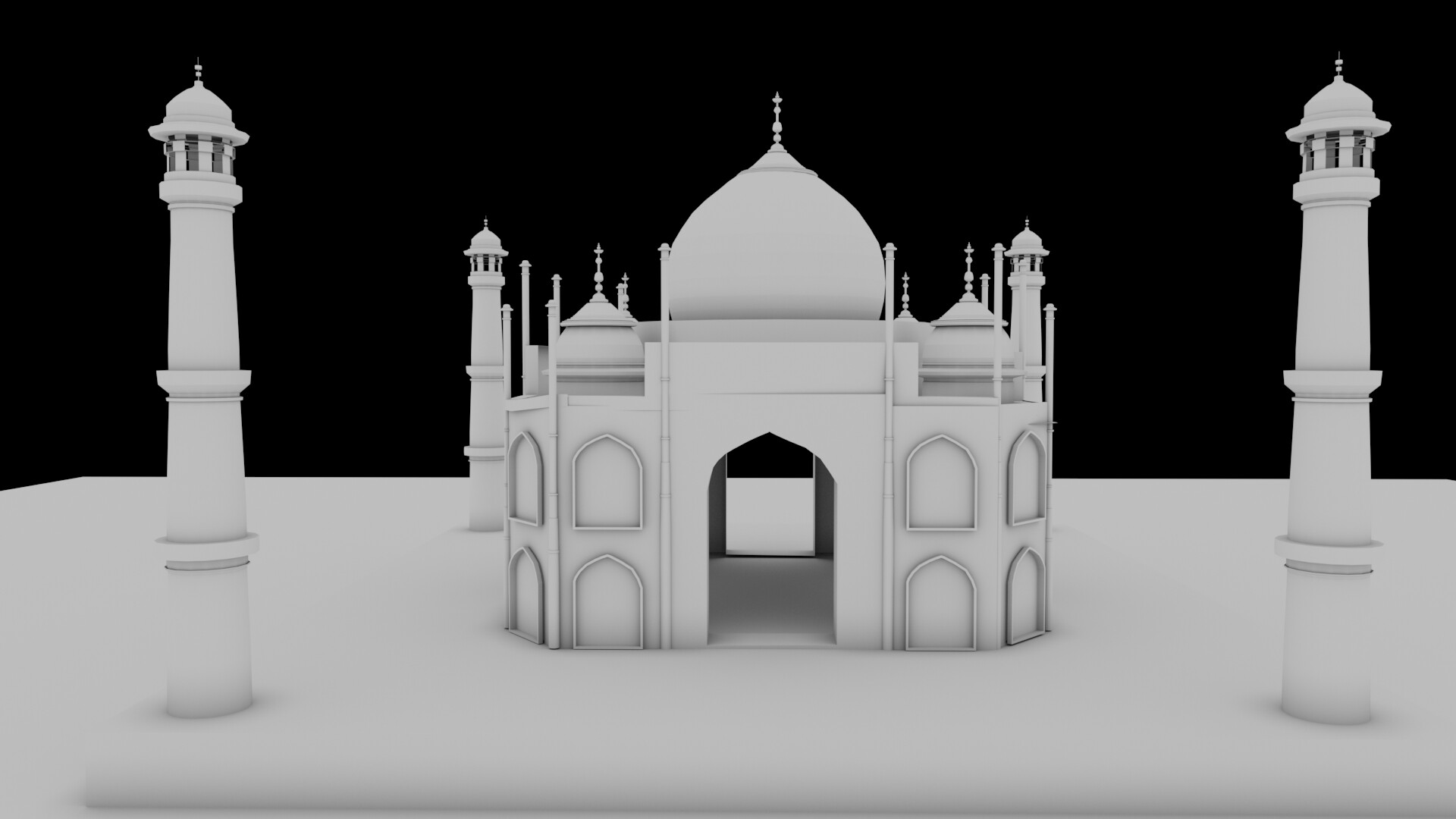 ArtStation - Taj_Mahal 3D Model.