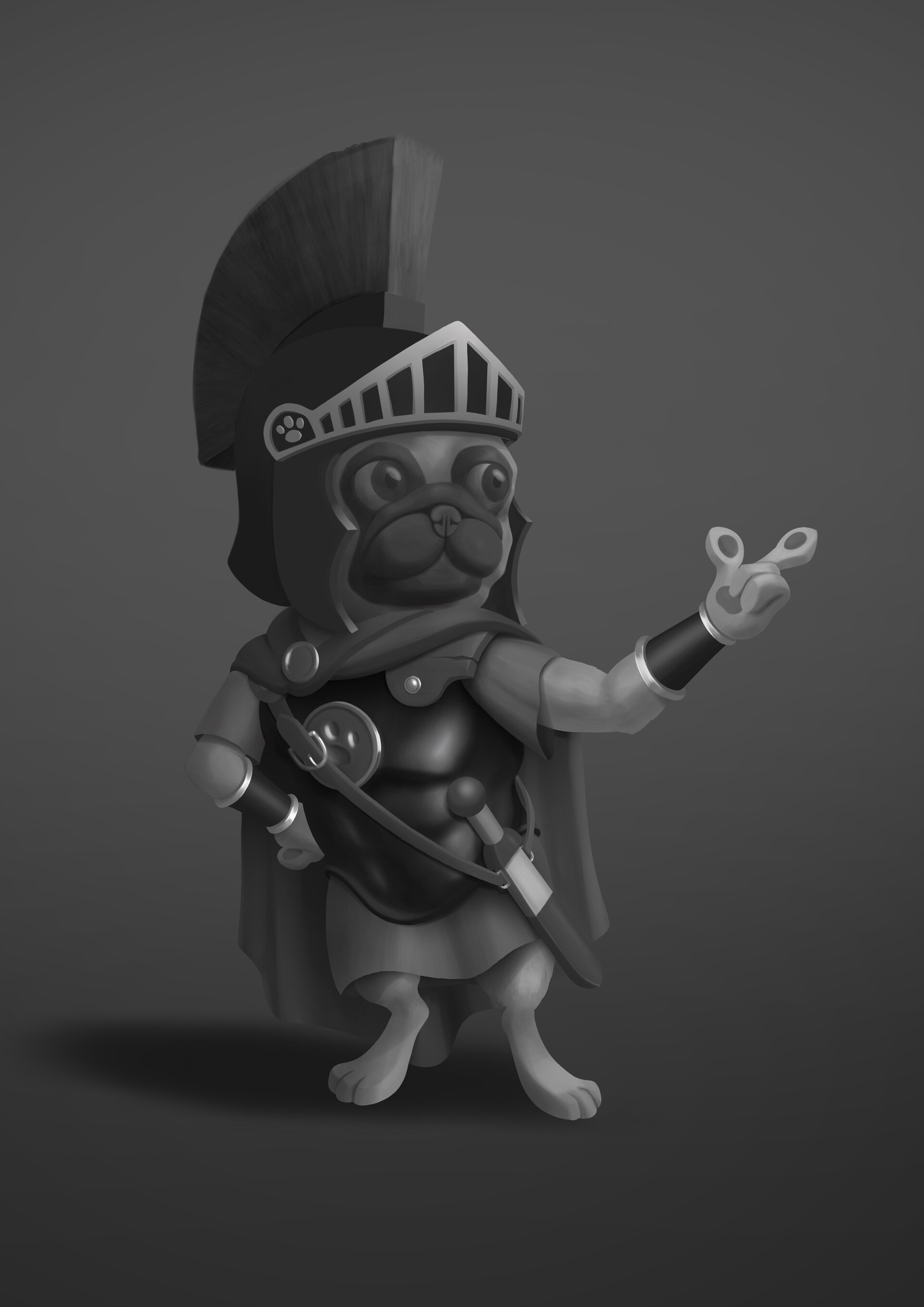 ArtStation - Warrior pug concept