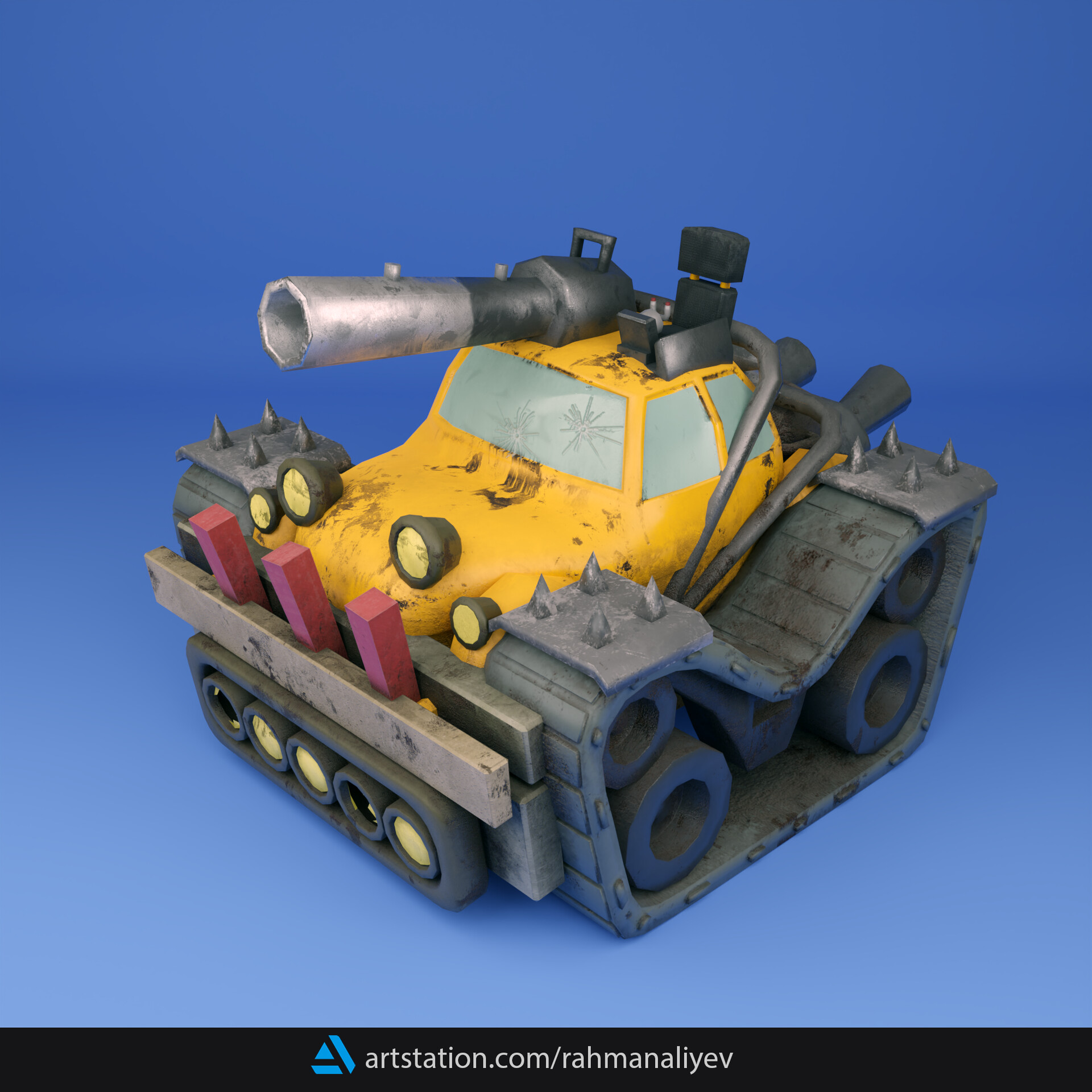 ArtStation - Stylized war tank modelling