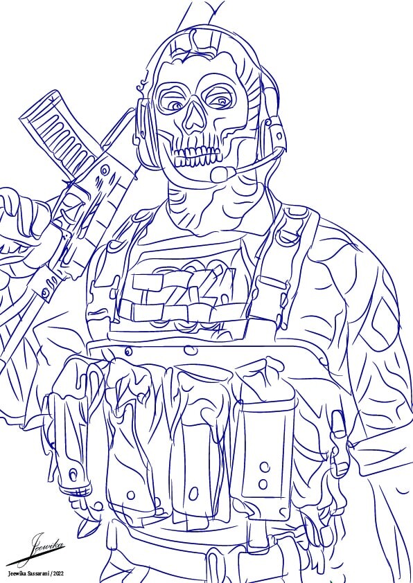 call of duty characters coloring pages