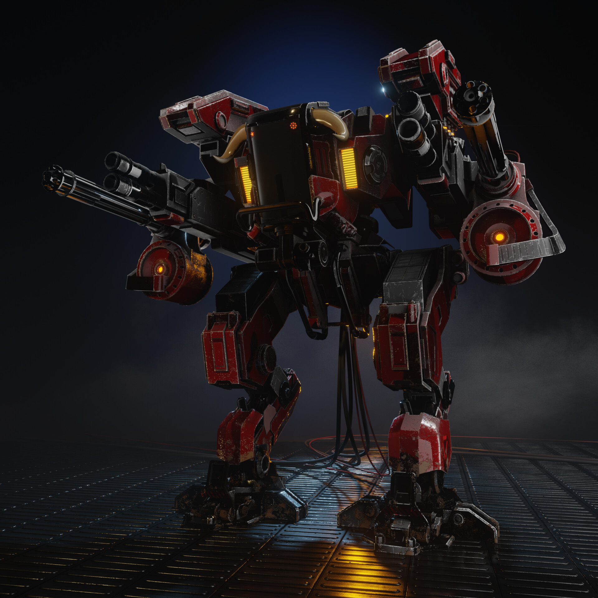 ArtStation - Red Mech (game ready)