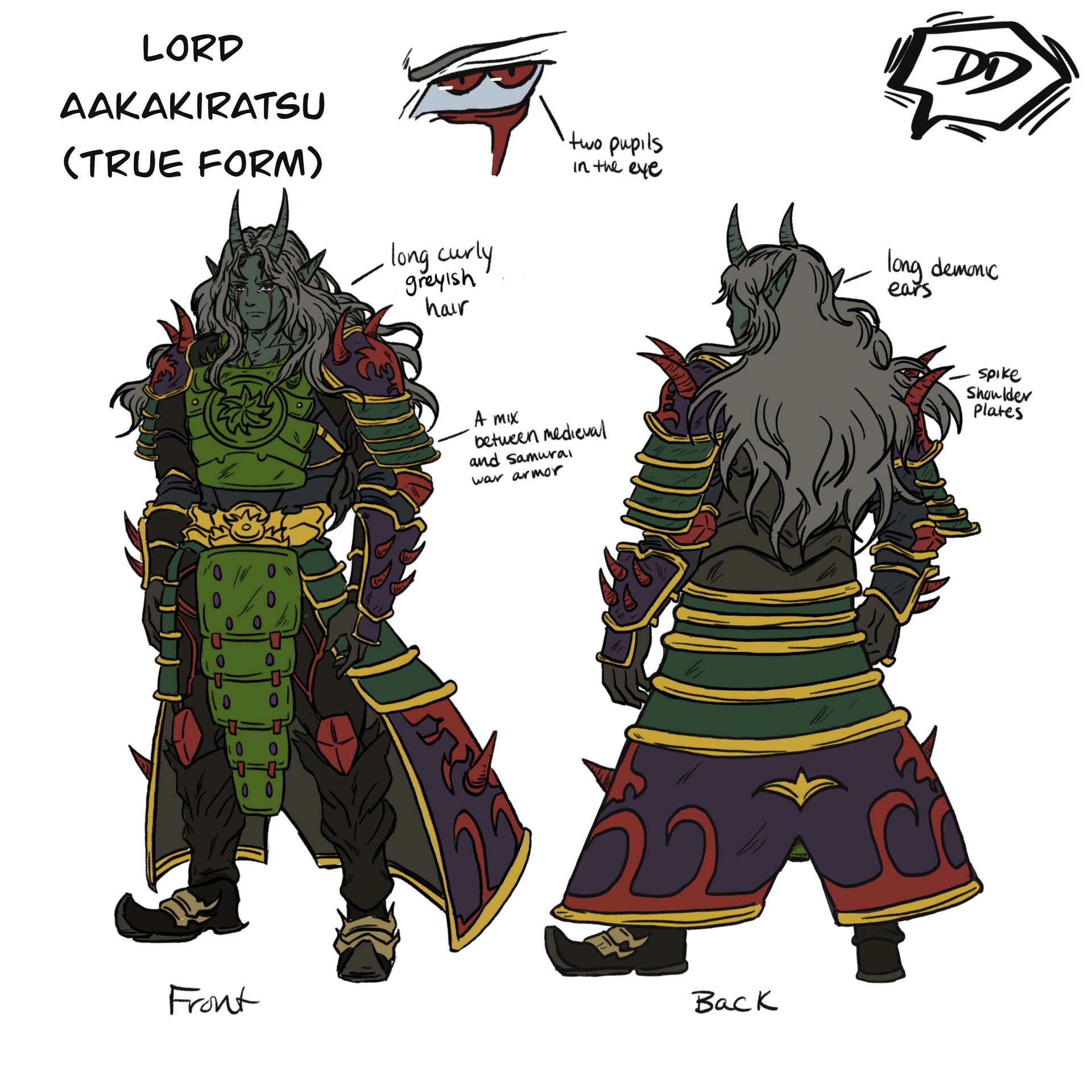 ArtStation - Lord Aakakiratsu’s True Form OC Character Sheet