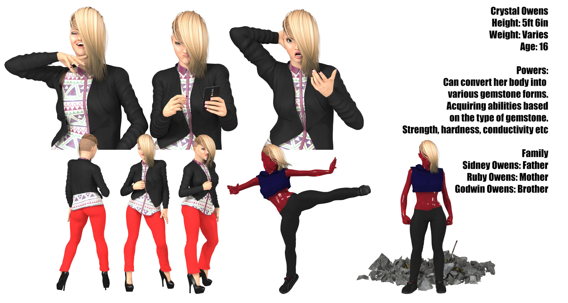 ArtStation - Crystal Character Sheet