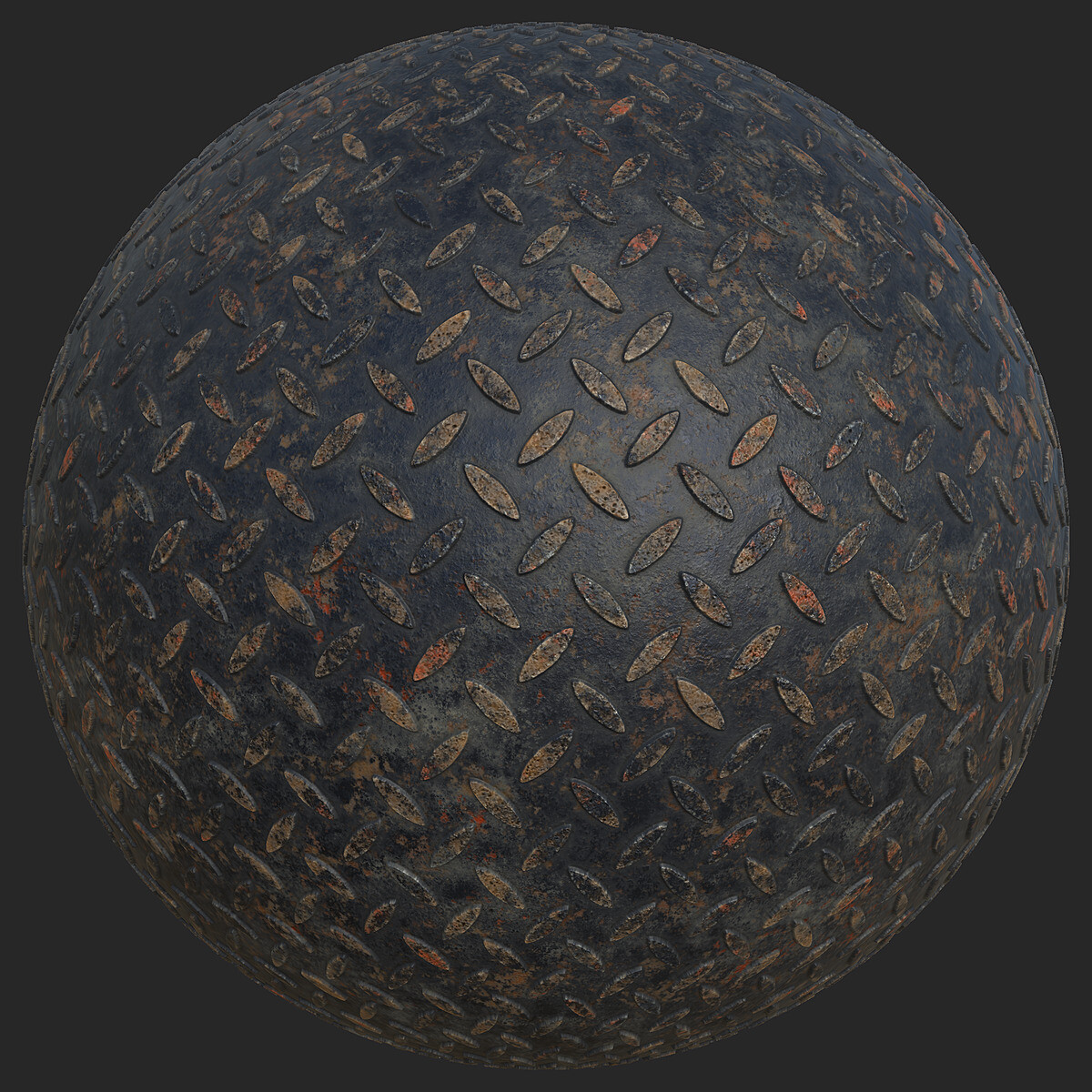 ArtStation - Rusted Tread Plate Metal Texture