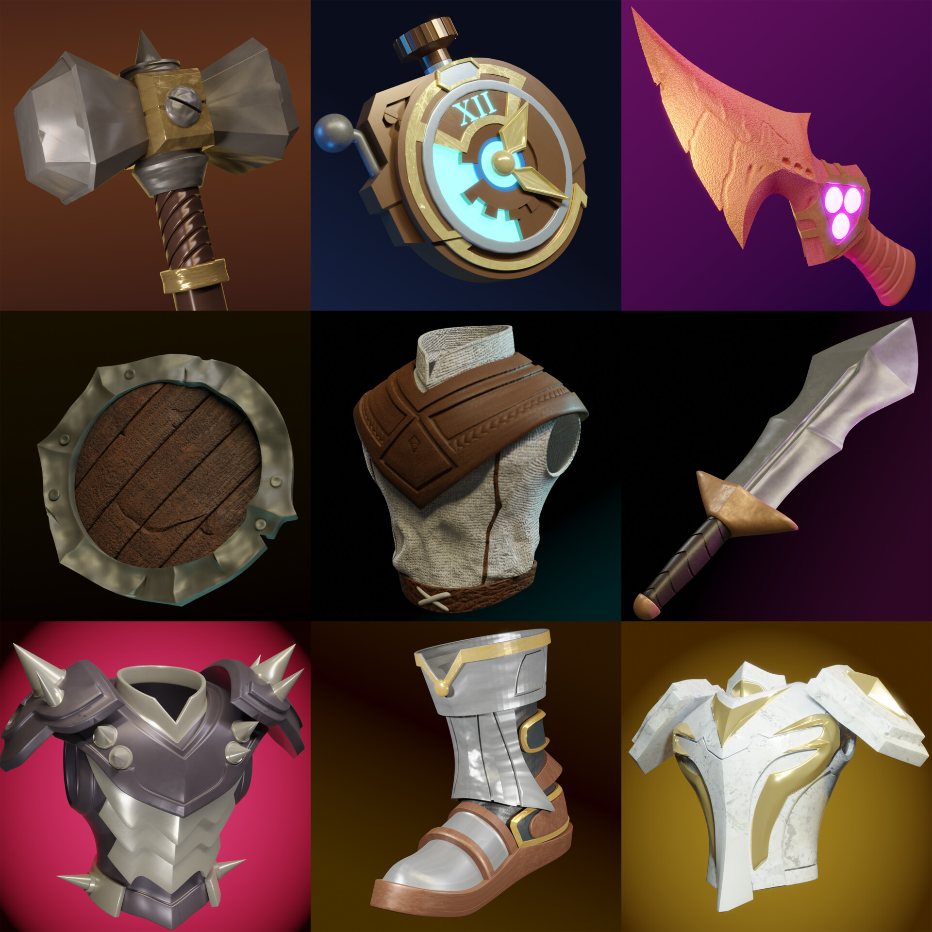 ArtStation - Modeling League of Legends 2D Item Icon to 3D