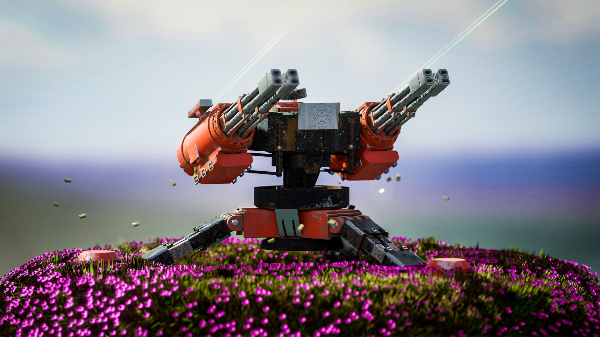 ArtStation - Machine gun turret