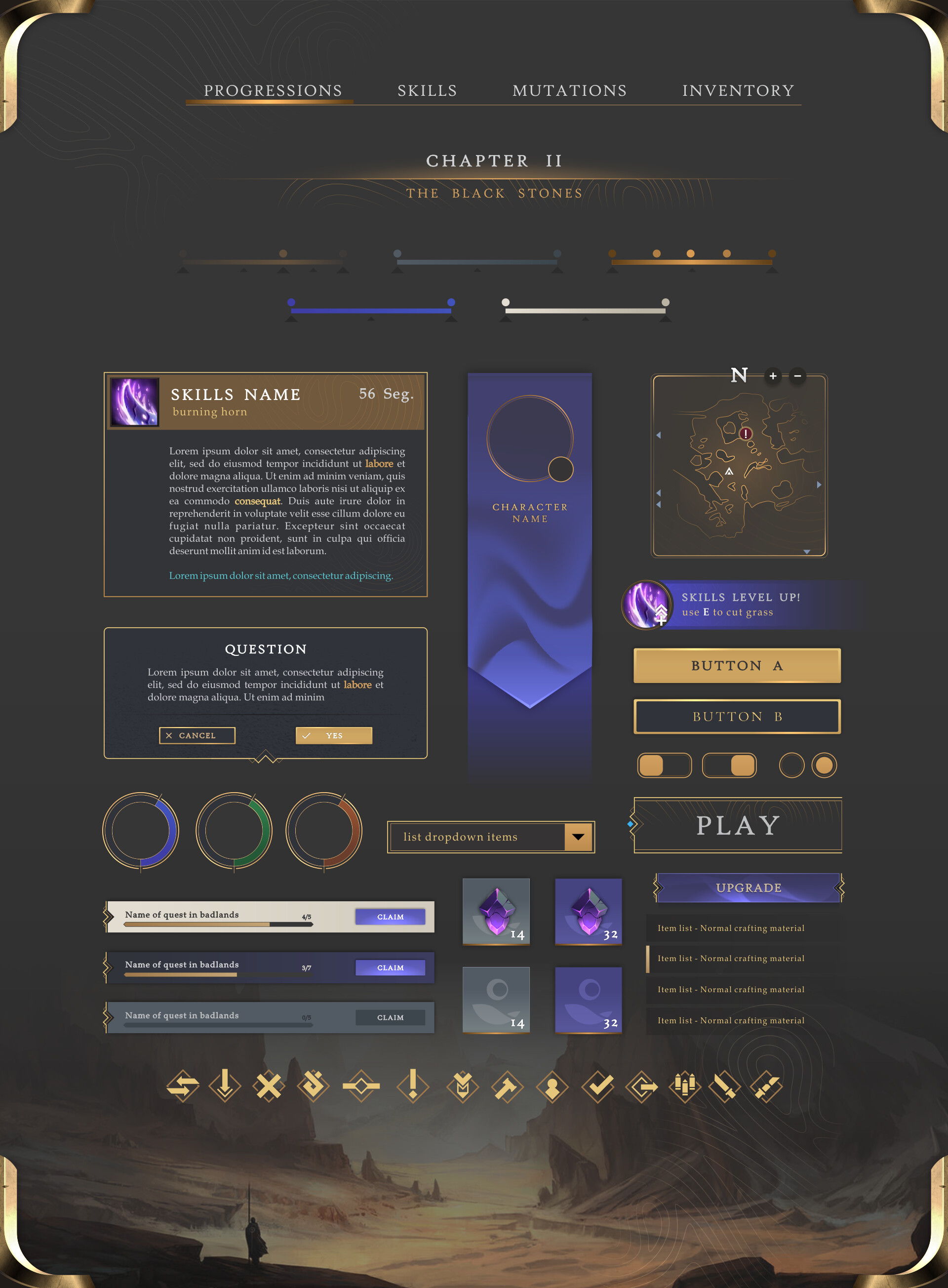 ArtStation - UI - Sand Fantasy