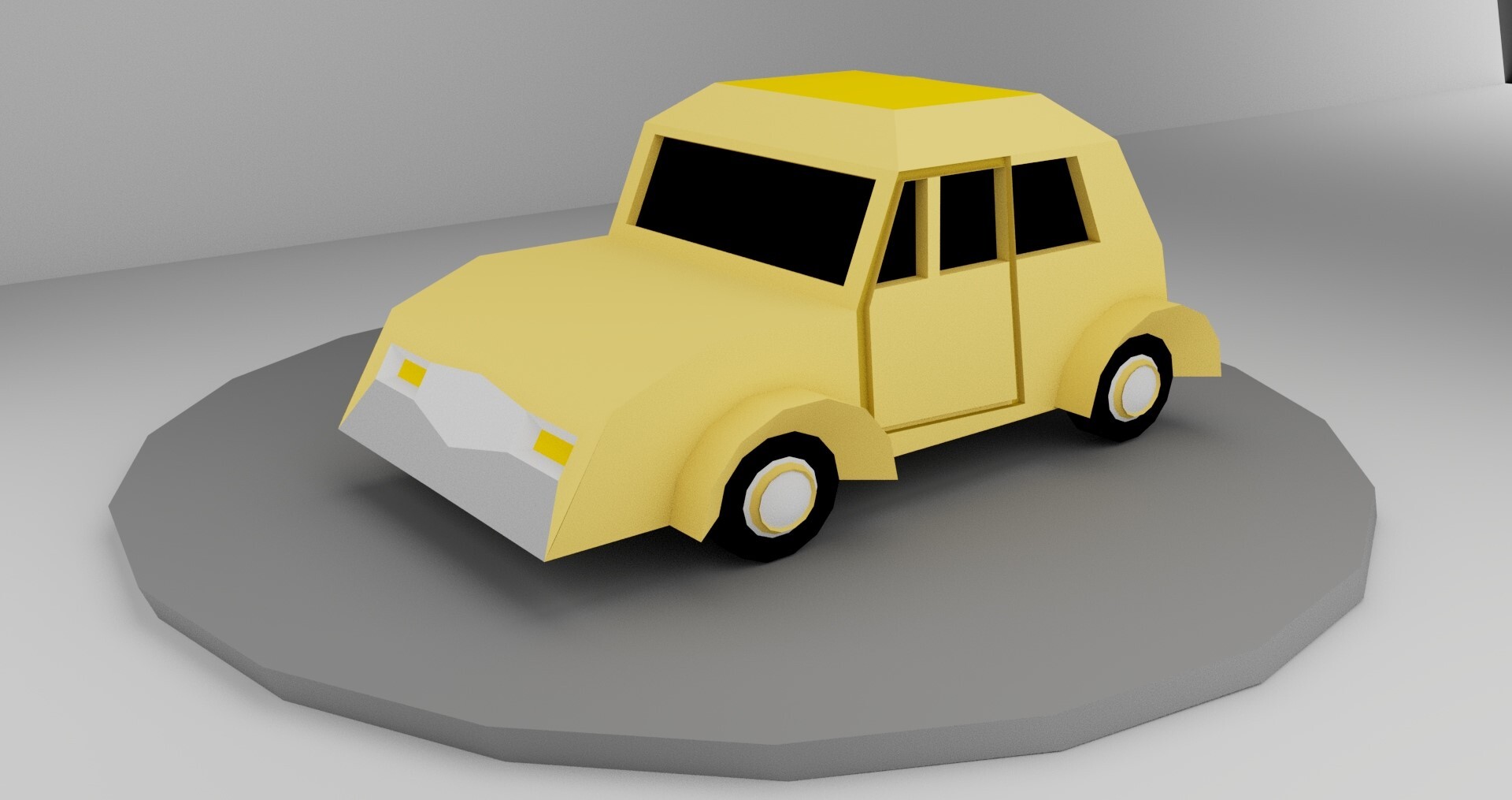 ArtStation - low poly toy car