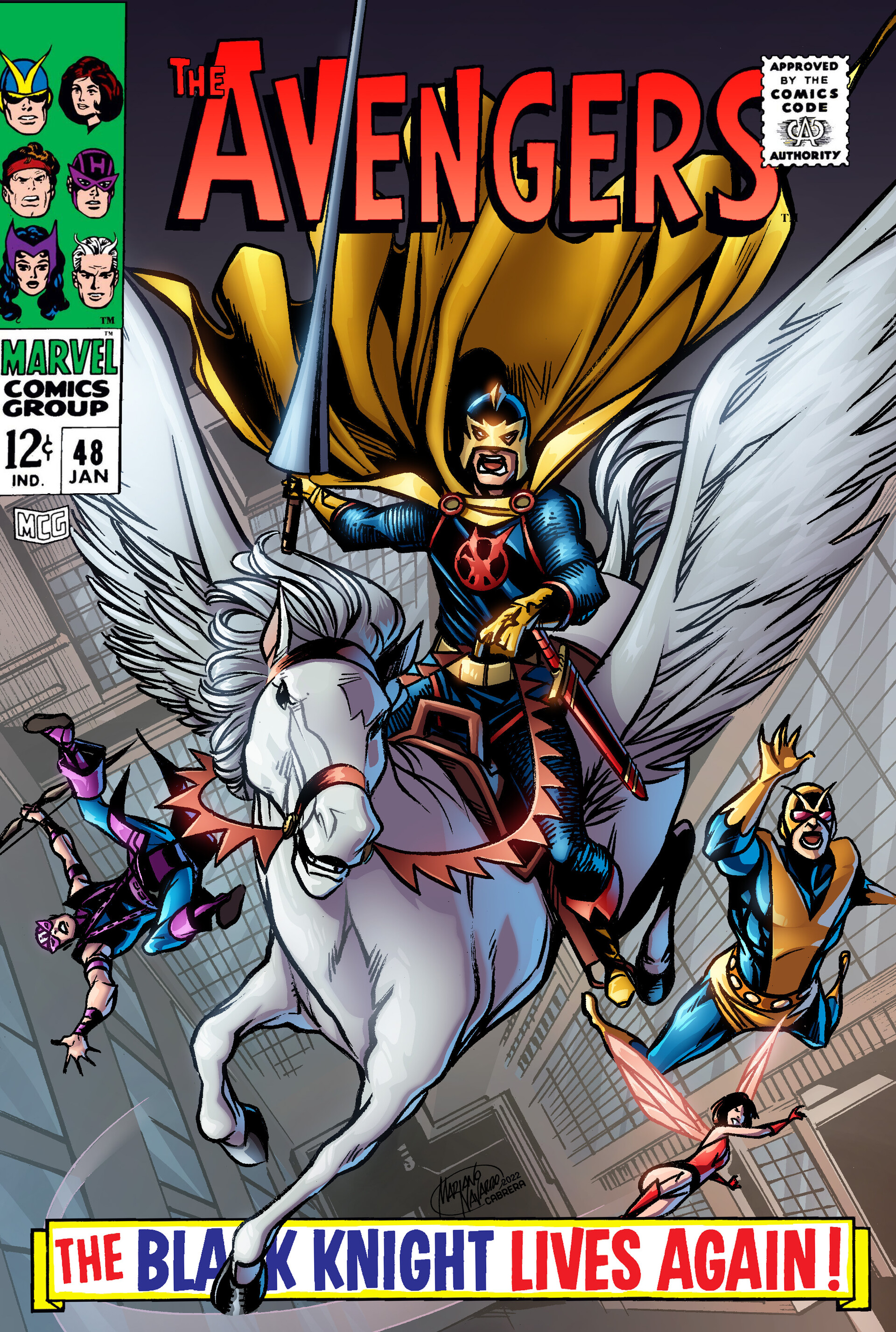 ArtStation - Black Knight anniversary - comic cover remake