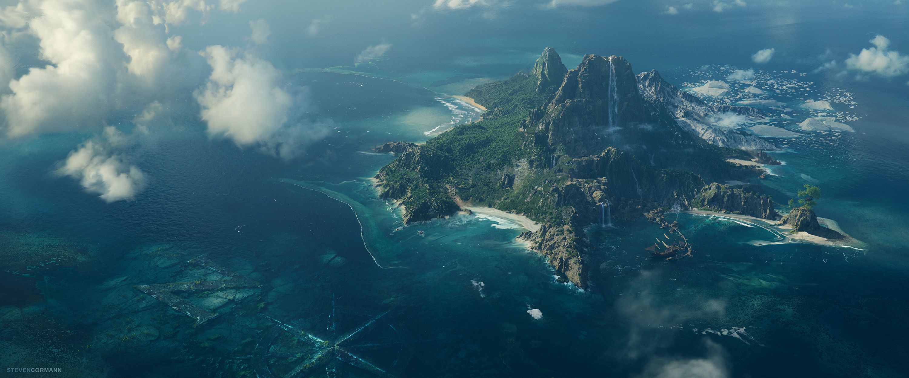 Neverland Island Drawings To Print