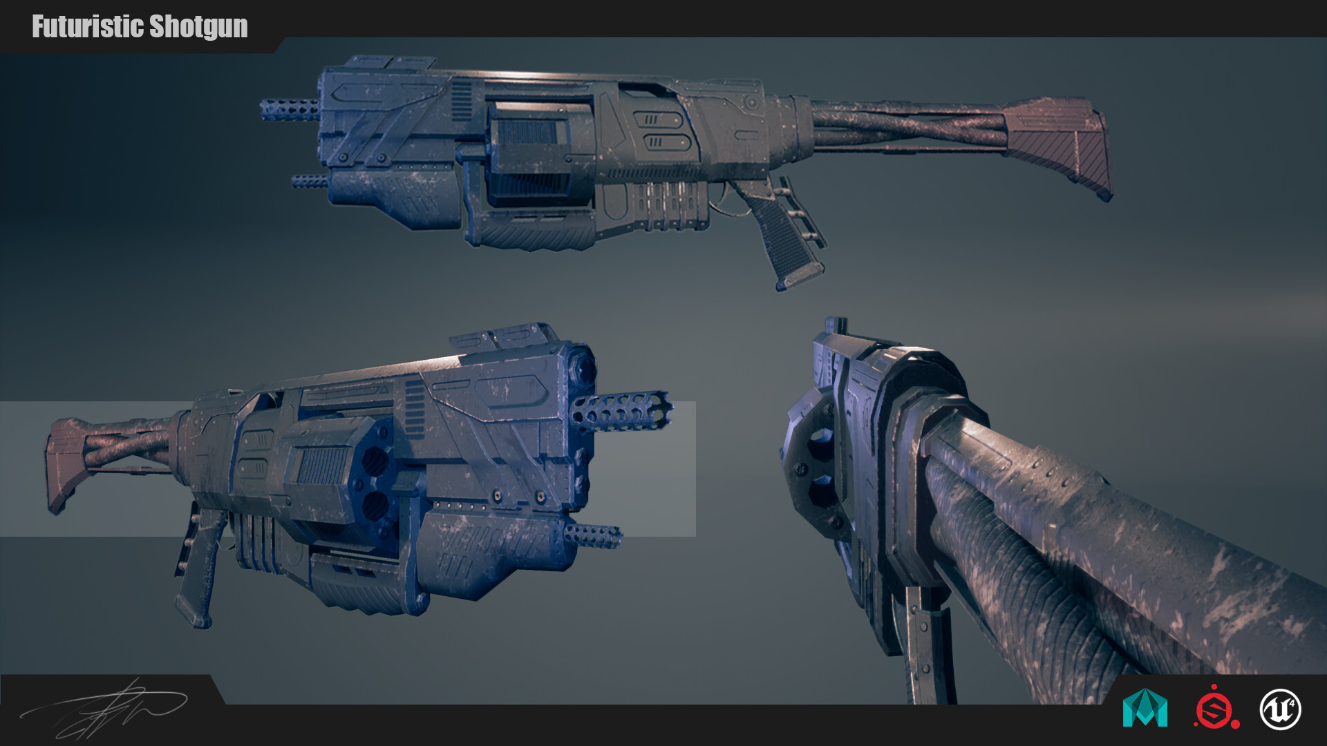 ArtStation - Futuristic Shotgun