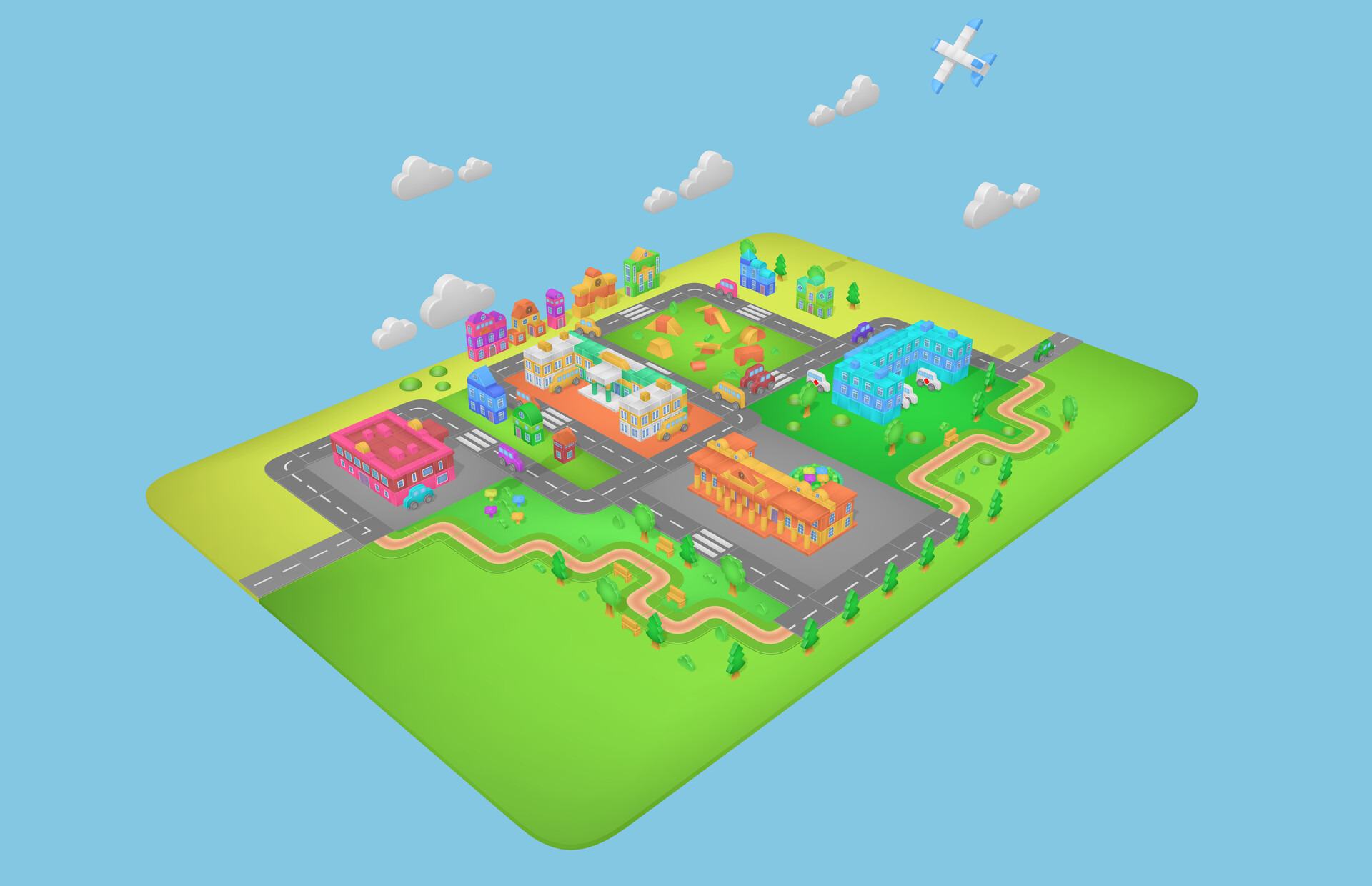 ArtStation - Building Kit Town