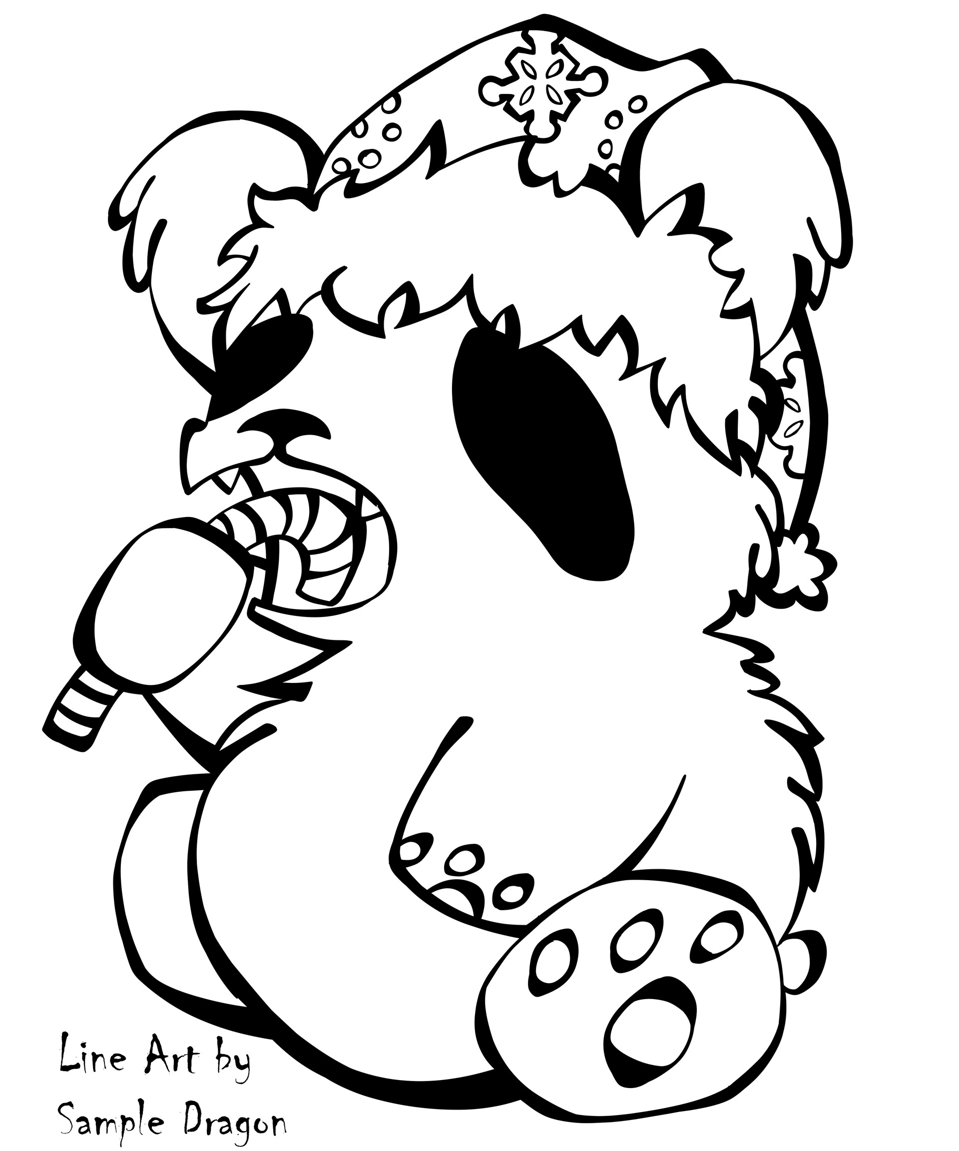 panda christmas coloring pages