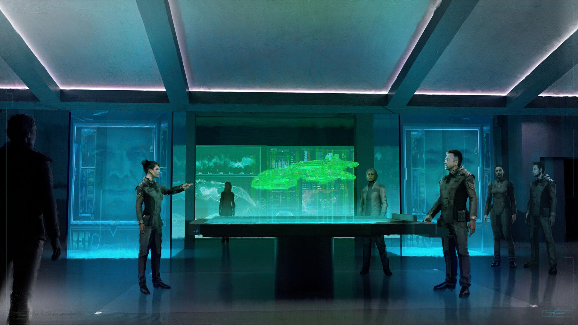 ArtStation - HALO: The Series - Fleetcom Briefing Room